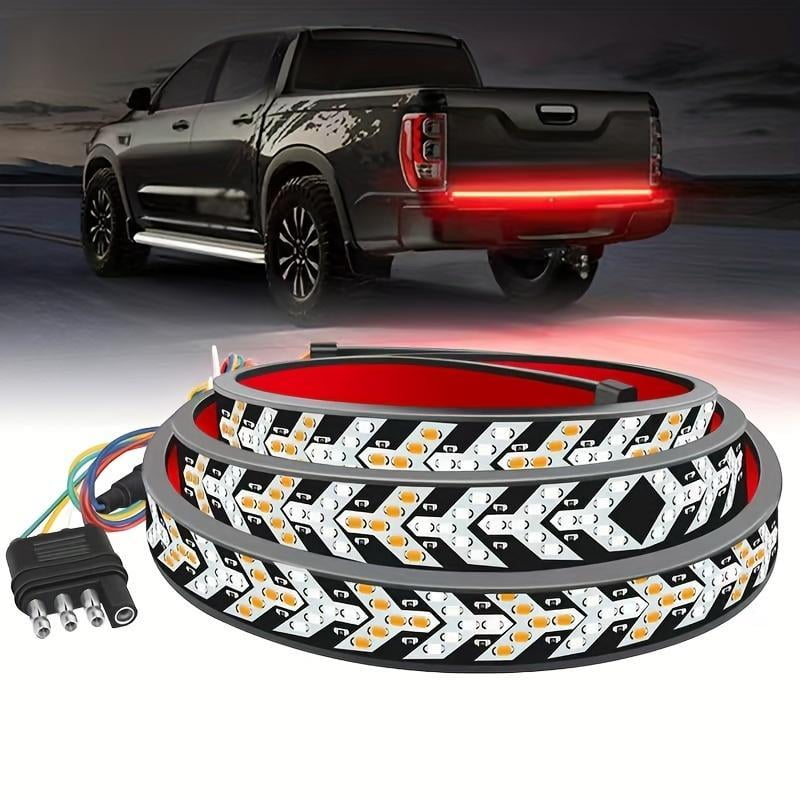 Stxxno 60-inch arrow LED tailgate light strip, red and yellow, trim ...