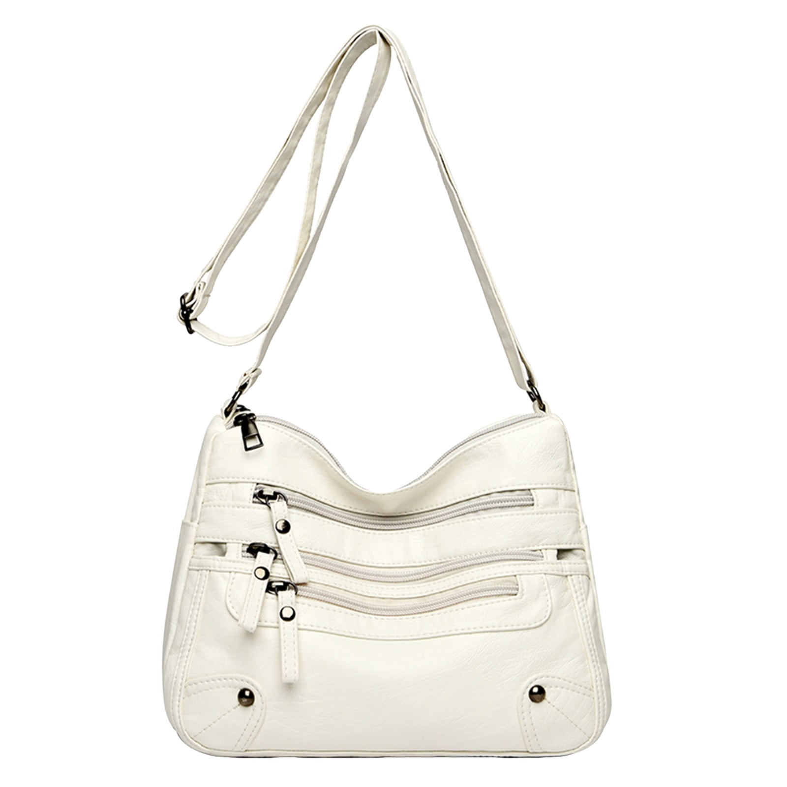 Stylago Women's Crossbody Bags Soft Vintage Leather Multiple Zipper ...