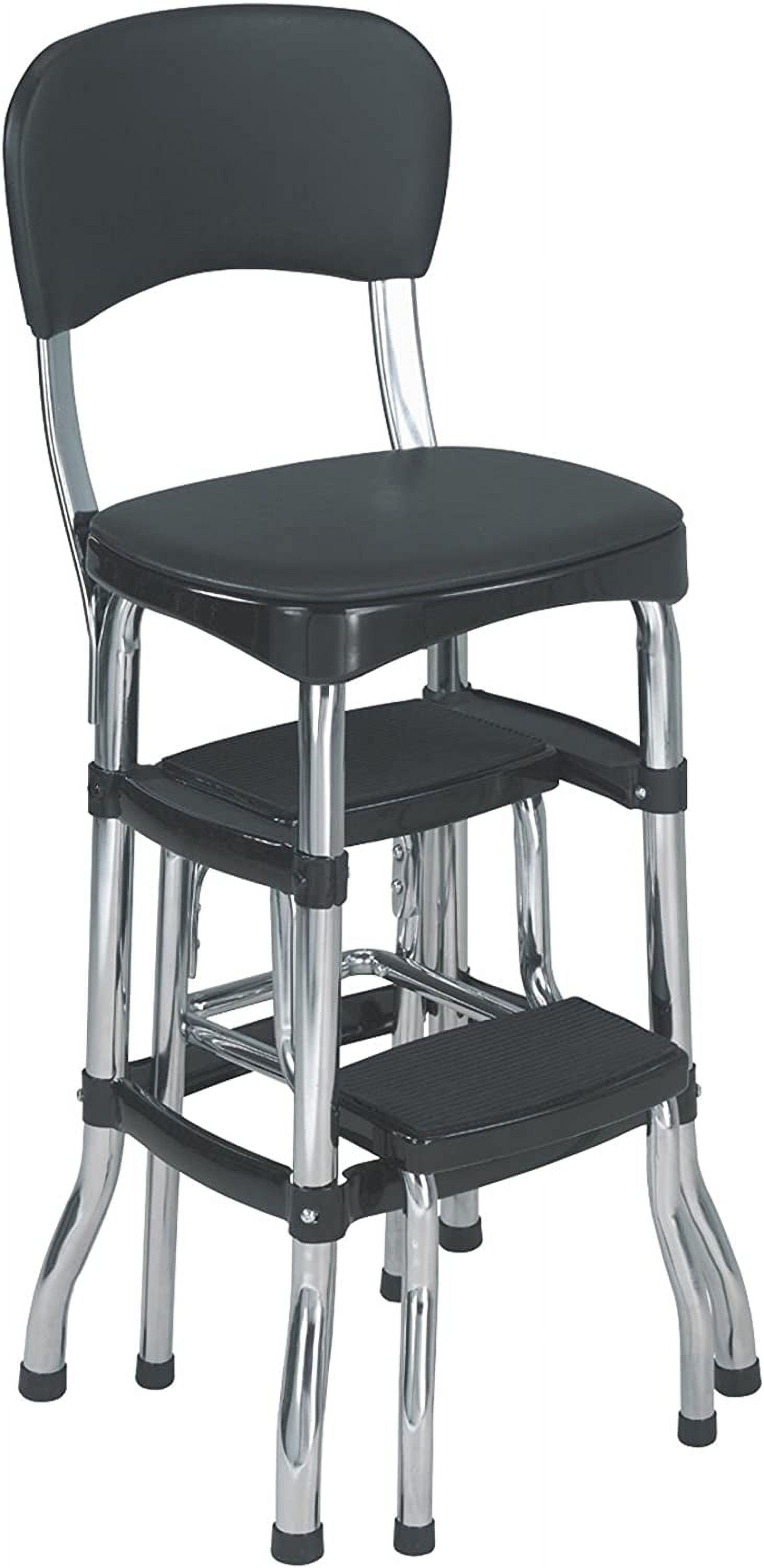Stylaire Retro Chair + 2-Step Step Stool with Pull-Out Steps 7 Ft. 11in ...