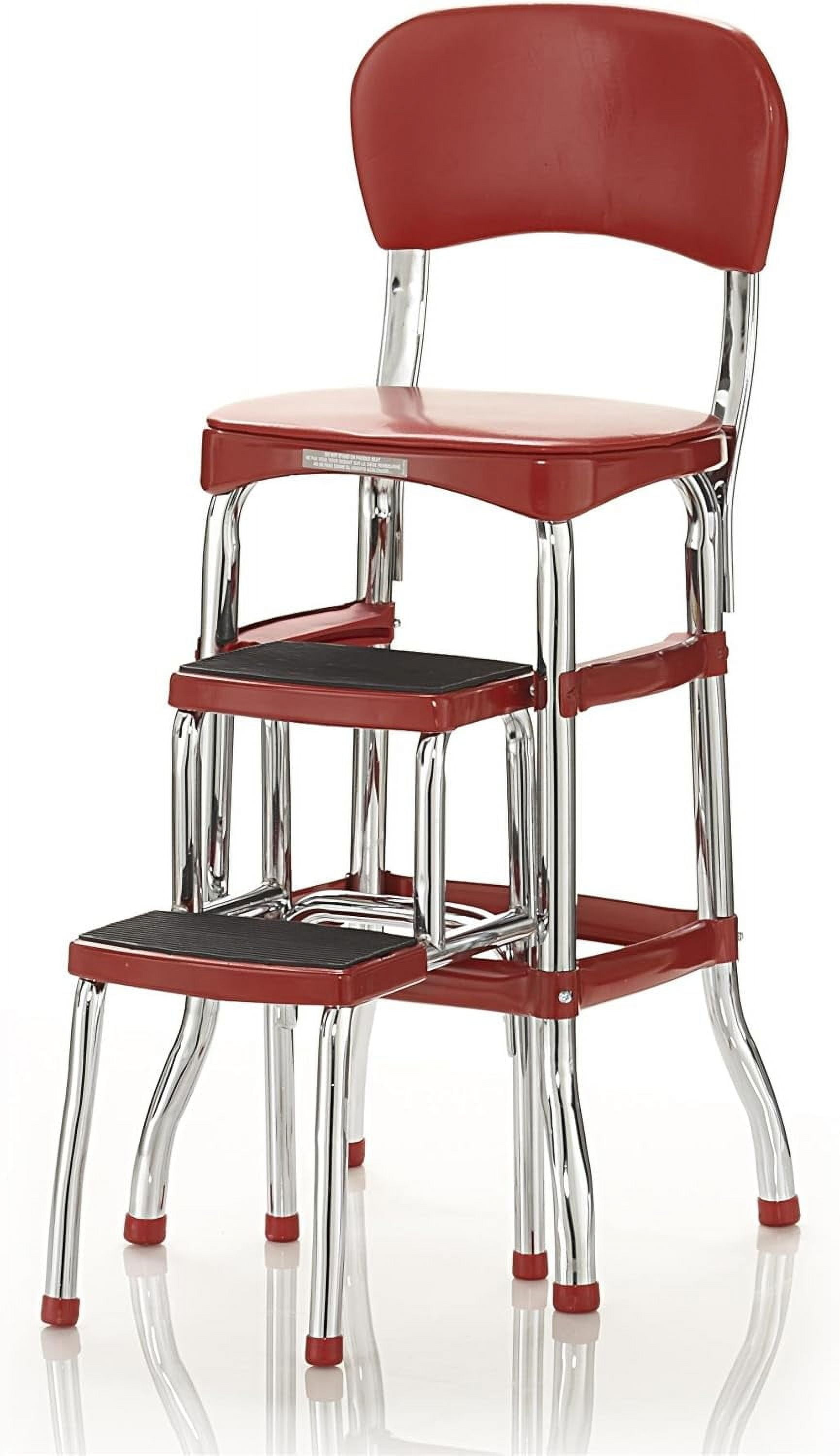 Stylaire Retro Step Stool Chair 2-Step Pull-Out, 7Ft11in Max Reach ...