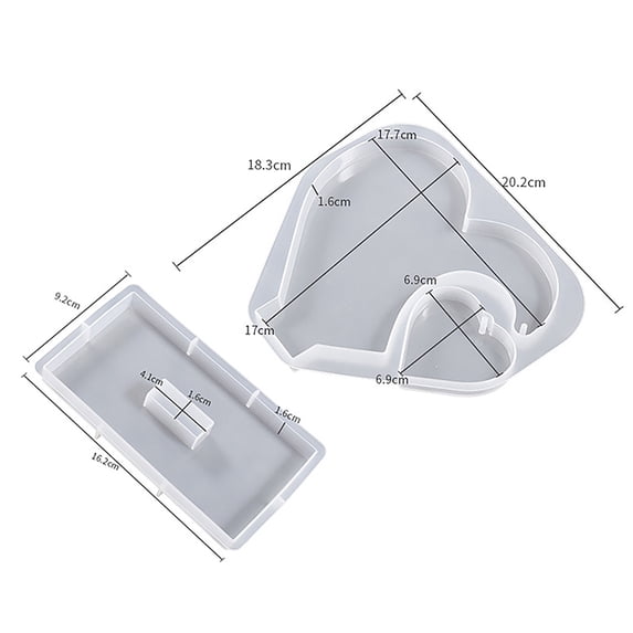 (Style 3) Large Photo Frame Resin Molds, Heart Shape Silicone Molds for ...