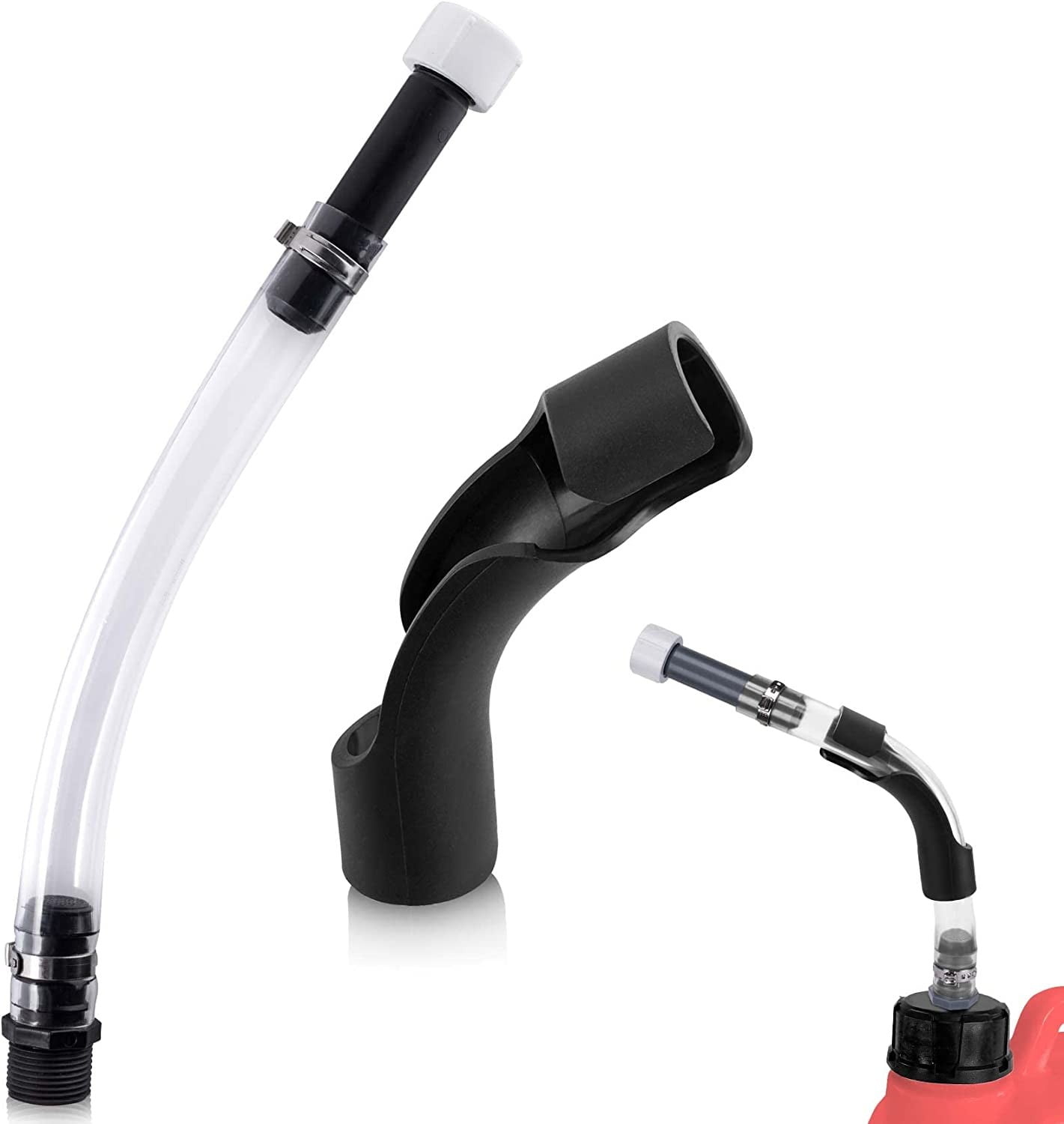 Style, 5 Gallon Fuel Jug Filler Hose 14-Inch Black/Clear - Walmart.com