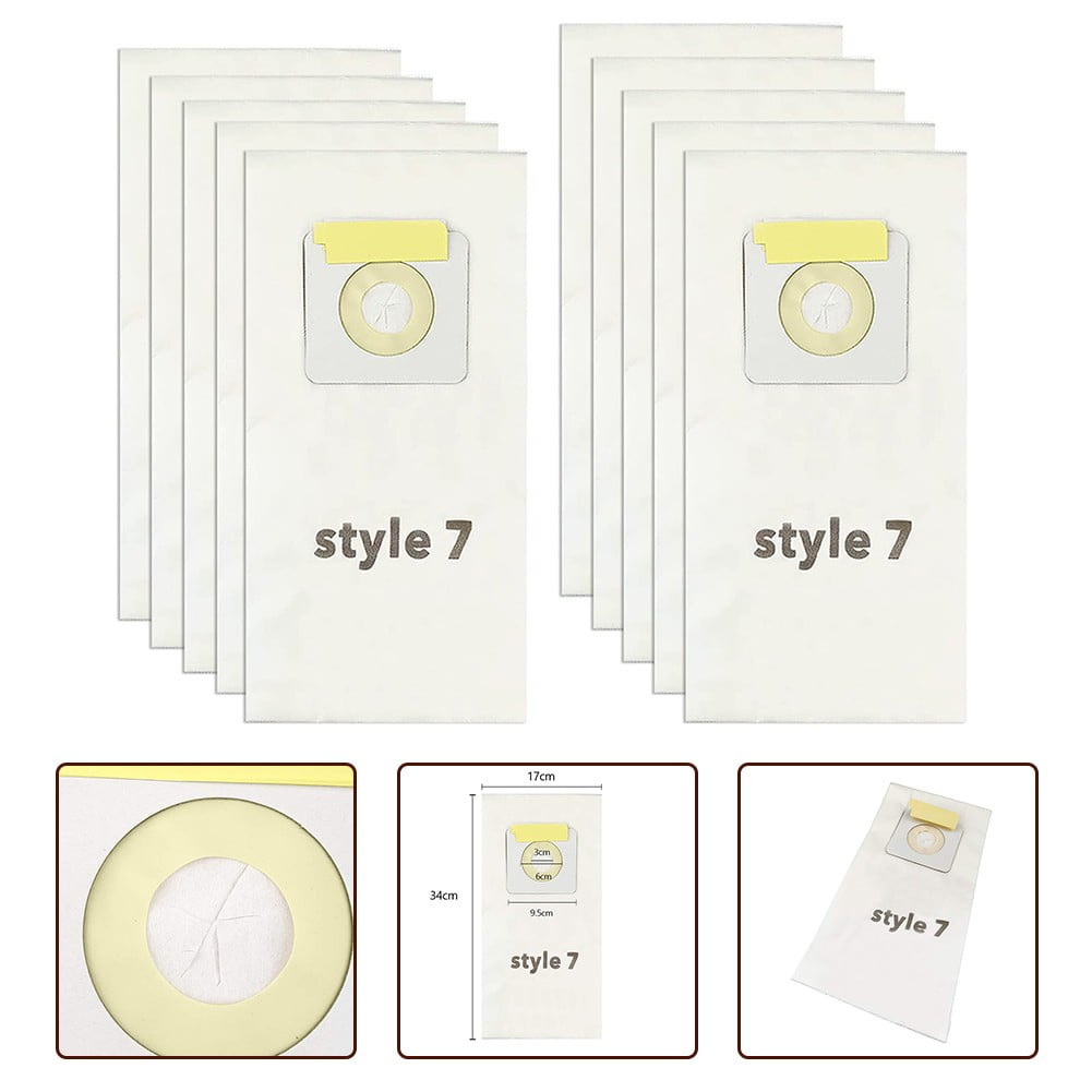 Style 7 Paper Vacuum Cleaner Bags for Bissell Upright Vacuums - 10 Pack ...