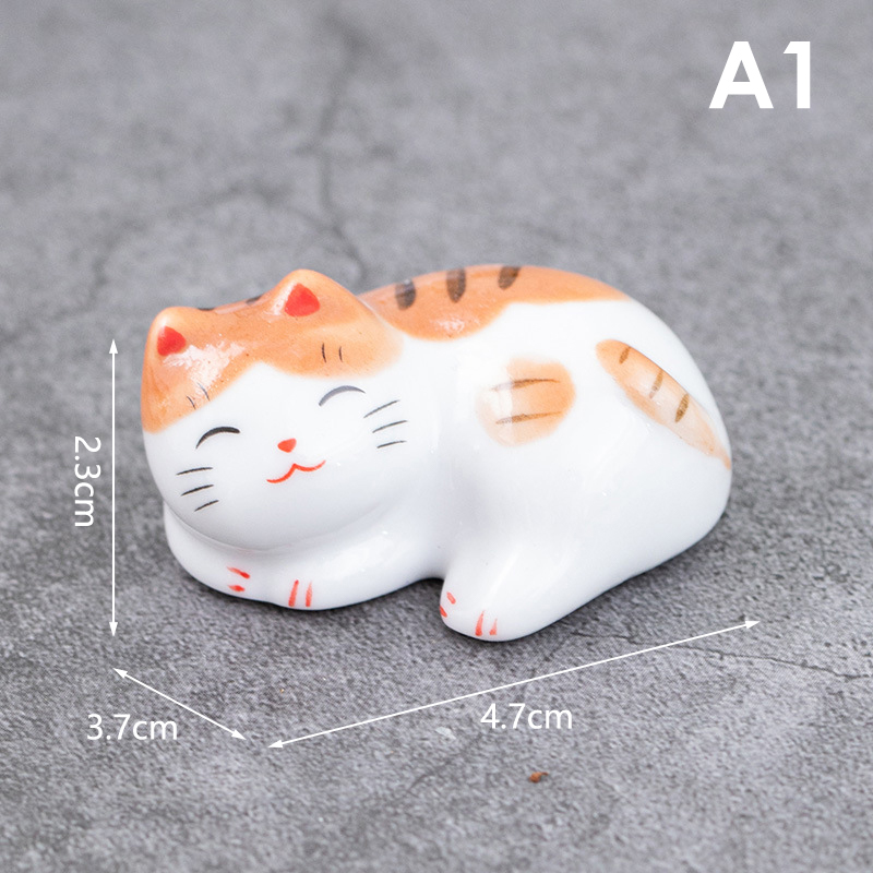 (Style A1) Lucky Cat Chopsticks Holder Japanese Ceramic Chopsticks ...