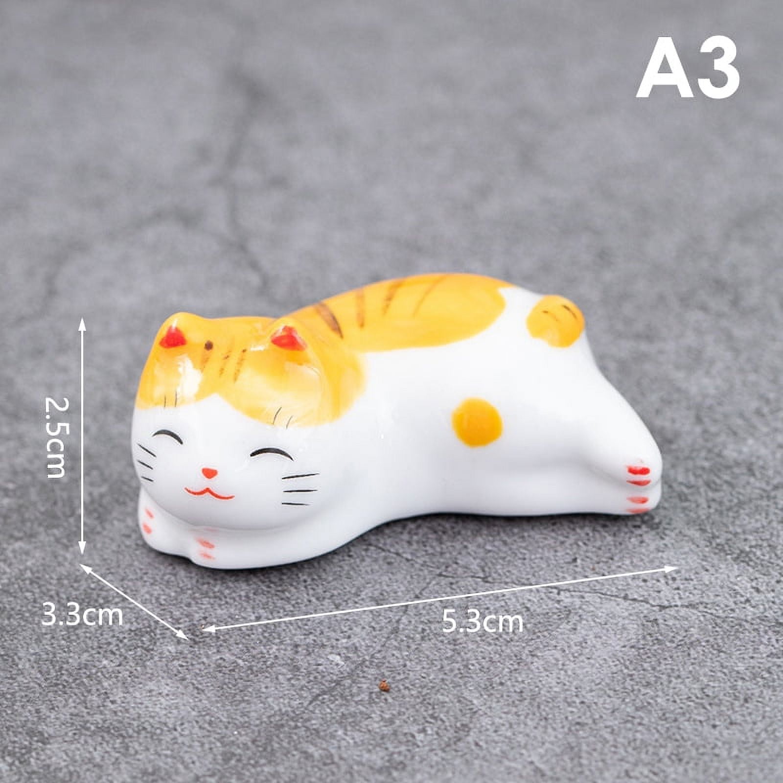 (Style A3) Lucky Cat Chopsticks Holder Japanese Ceramic Chopsticks ...