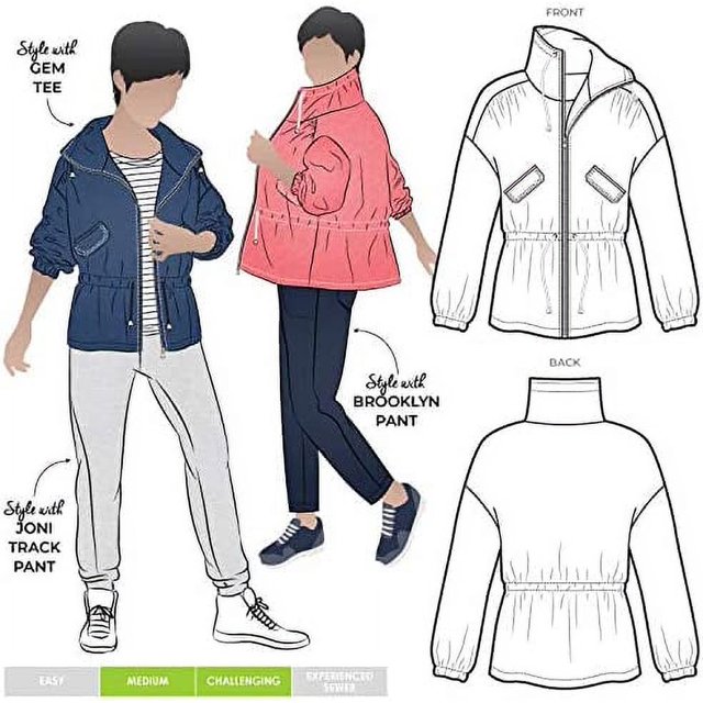 Style Arc Sewing Pattern - Austin Jacket (Sizes 10-22) - Walmart.com