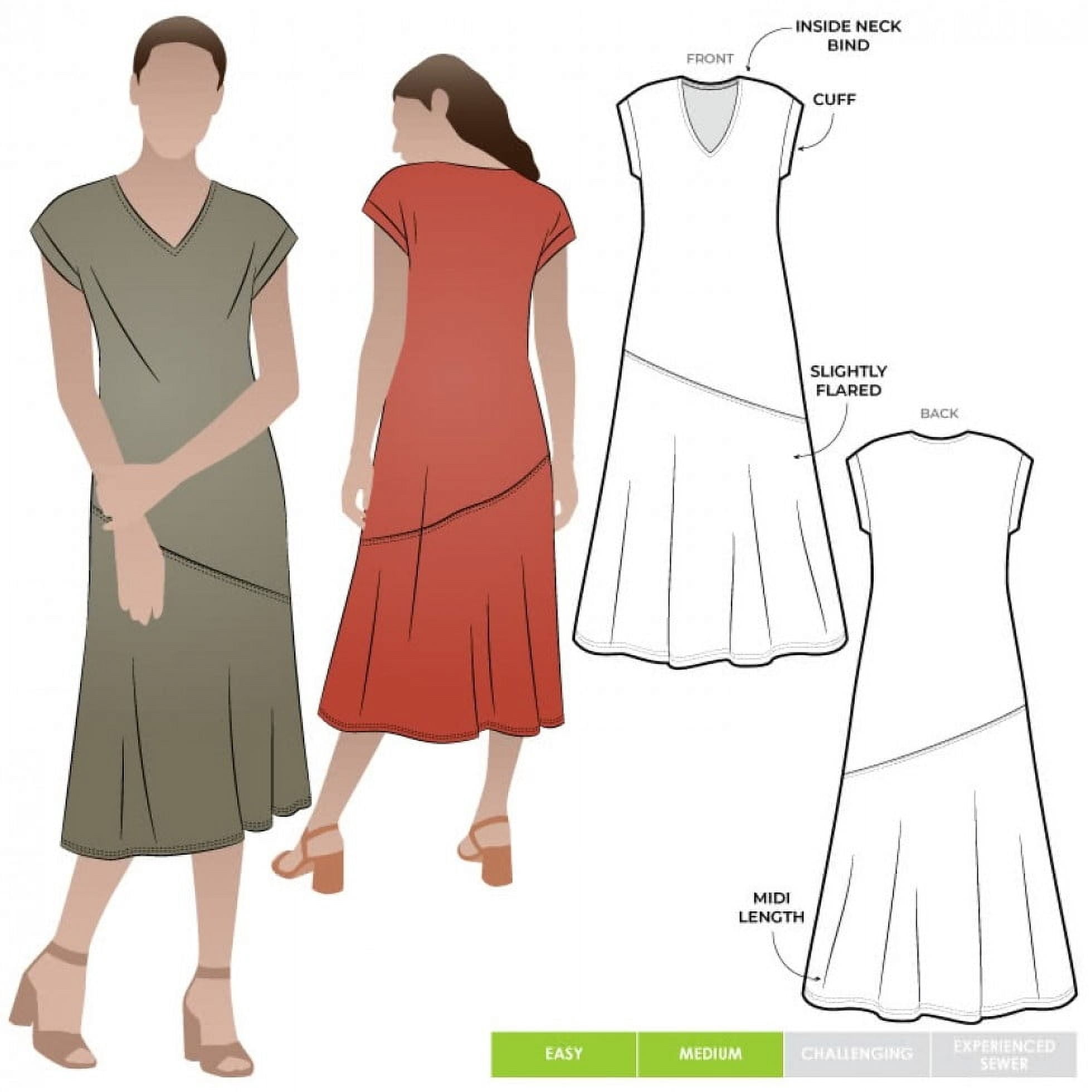 Style Arc Sewing Pattern Doreen Knit Dress Women - Walmart.com