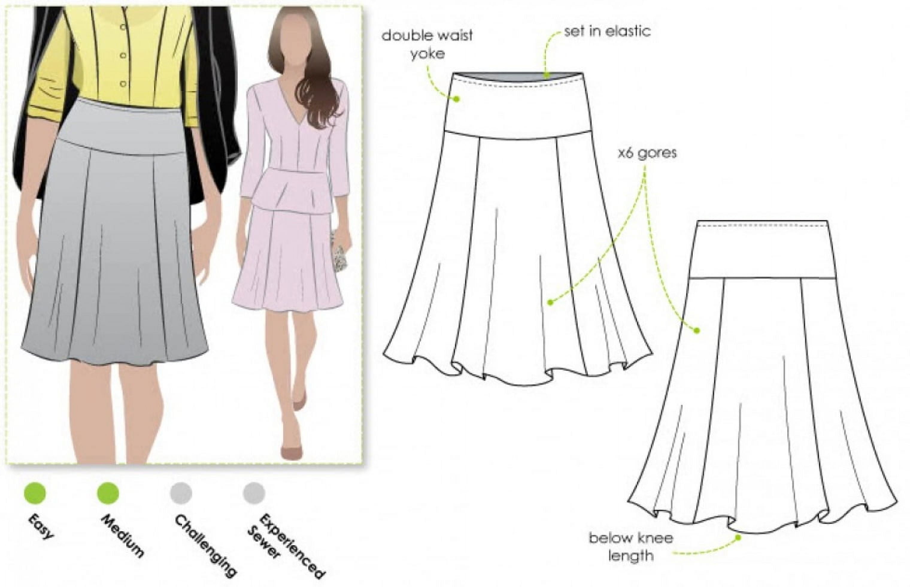 Style Arc Sewing Pattern Gorgeous Gore Skirt Women - Walmart.com