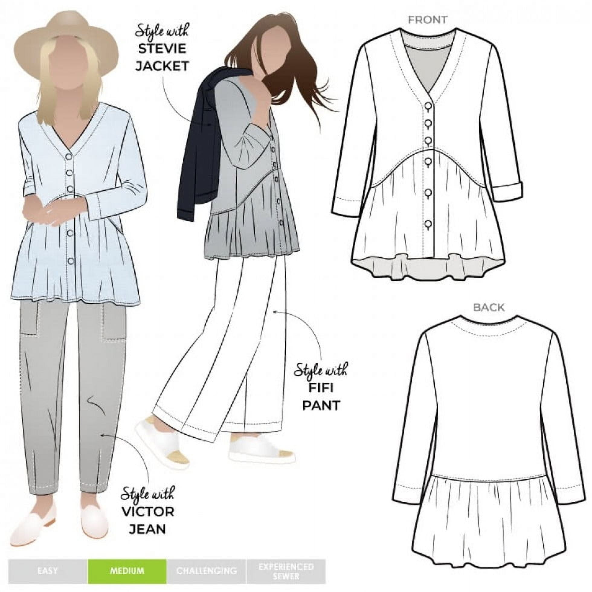 Style Arc Sewing Pattern Jules Tunic Women - Walmart.com