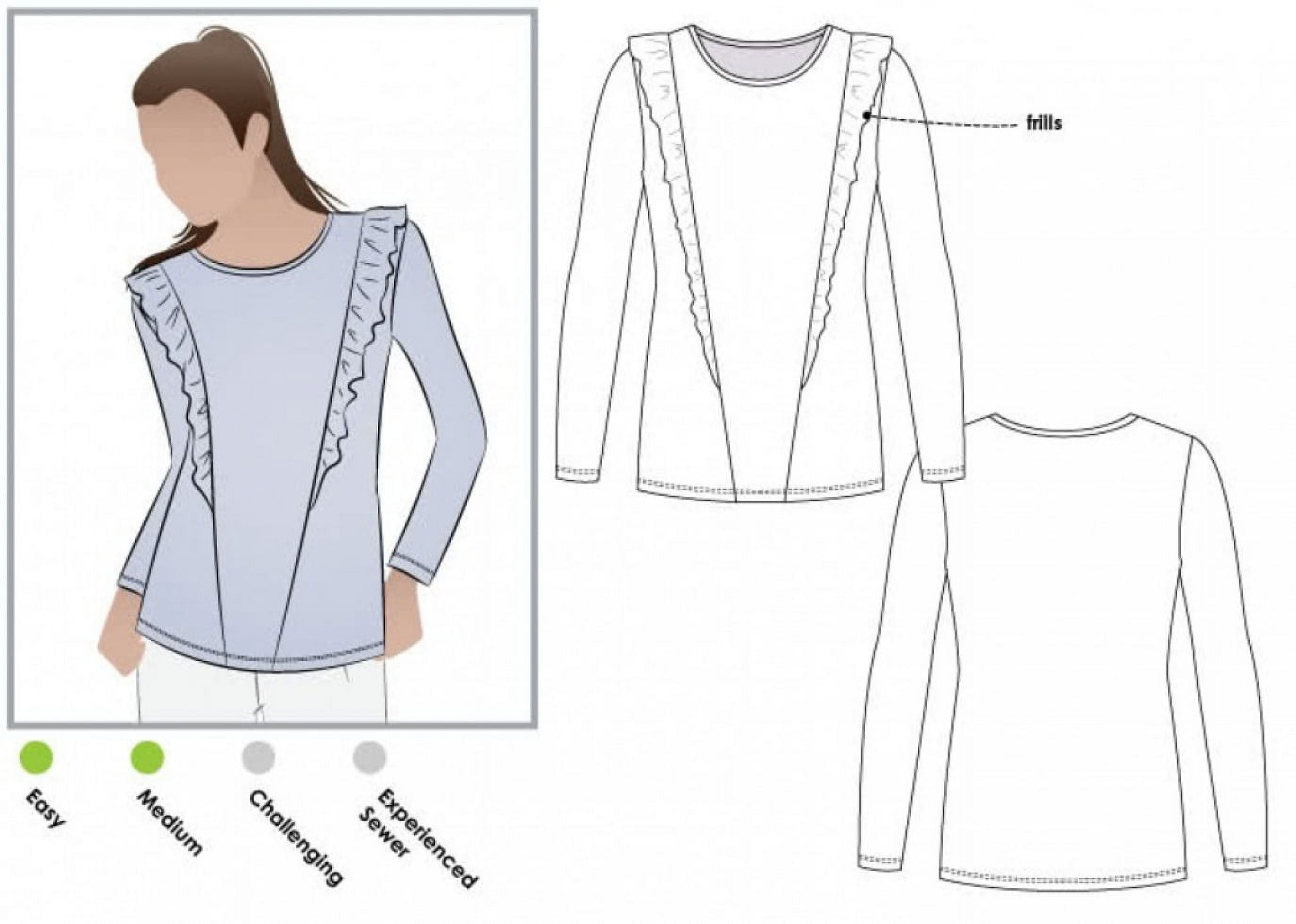 Style Arc Sewing Pattern Keely Top Women - Walmart.com