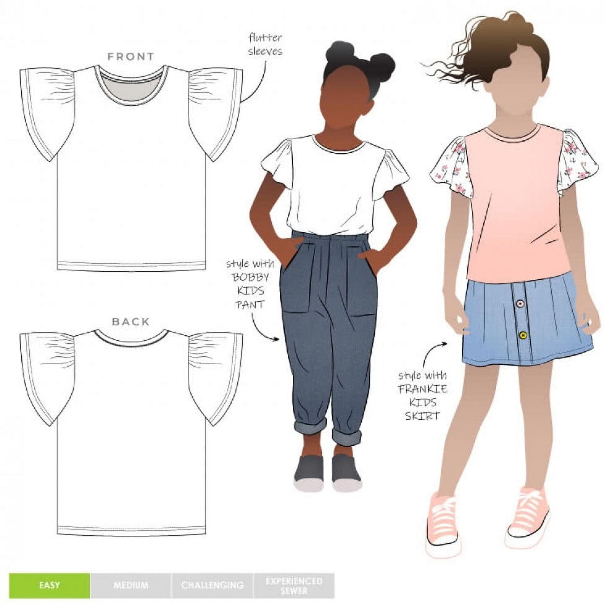 Style Arc Sewing Pattern Kids Harlow Knit Top Kids Ages 2-8 Tops ...