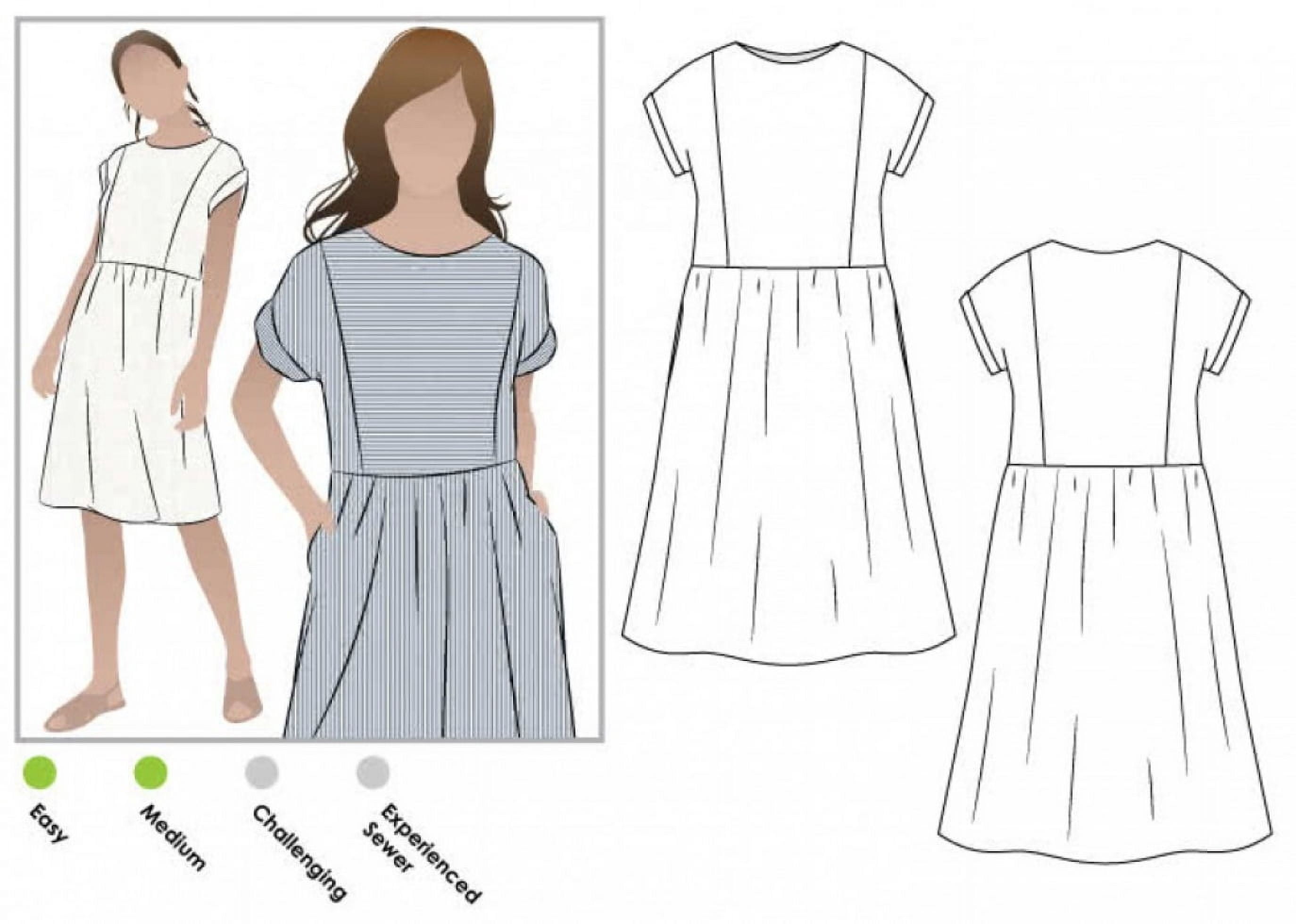 Style Arc Sewing Pattern Lacey Dress Women - Walmart.com