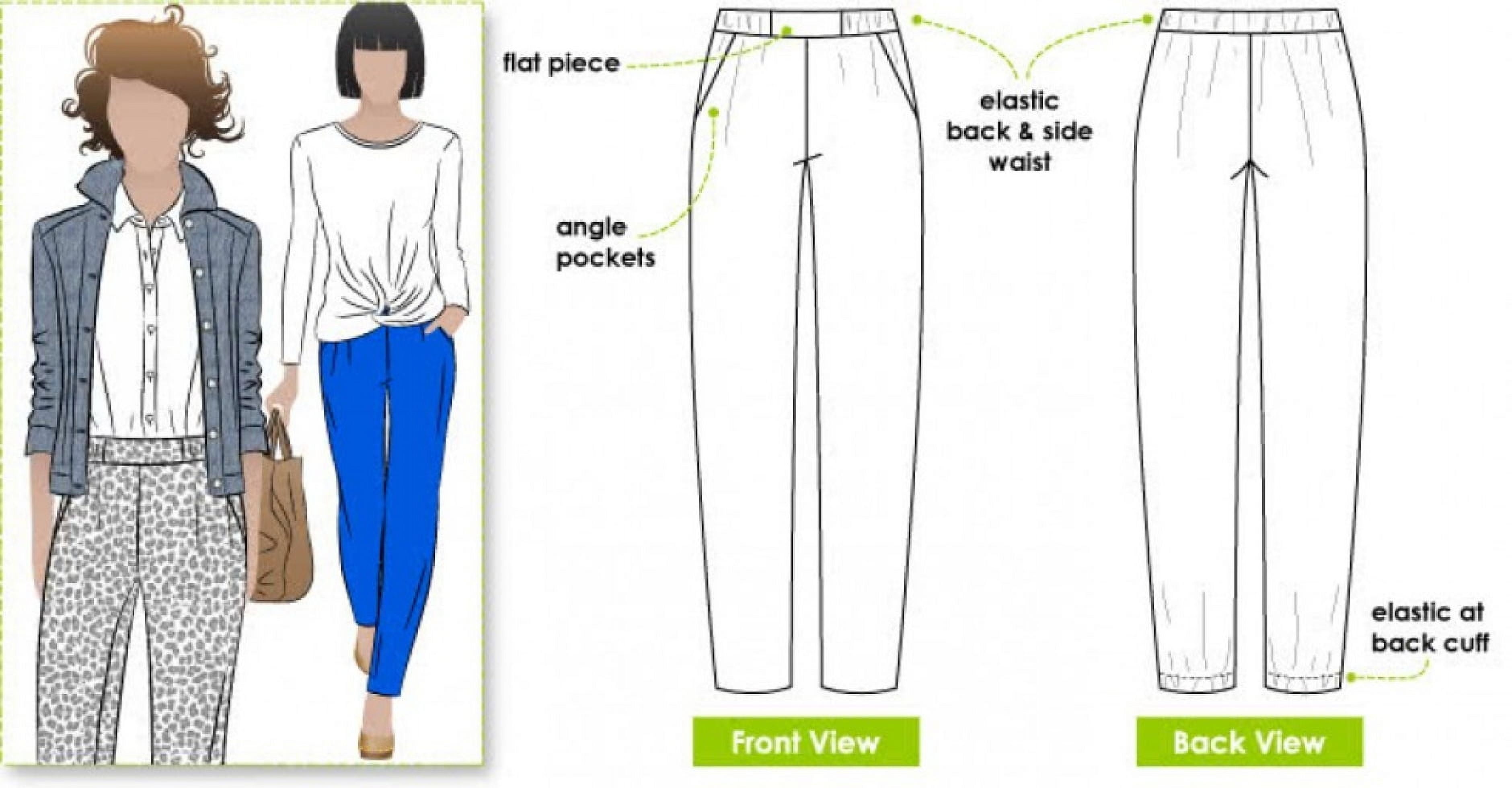 Style Arc Sewing Pattern Lola Pants Women - Walmart.com