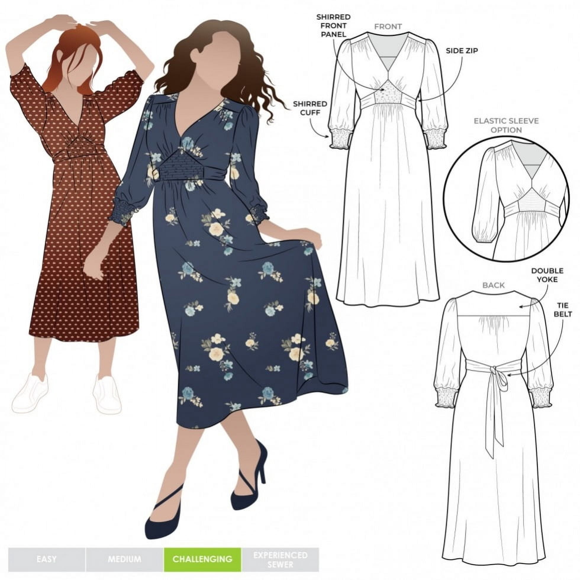 Style Arc Sewing Pattern Philomena Dress Women - Walmart.com