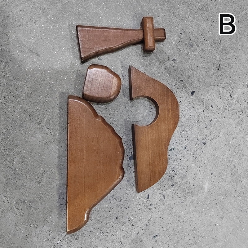 (Style B) 4pcs/set Wooden Easter Tomb Scene Jesus Nativity Scene Wooden ...