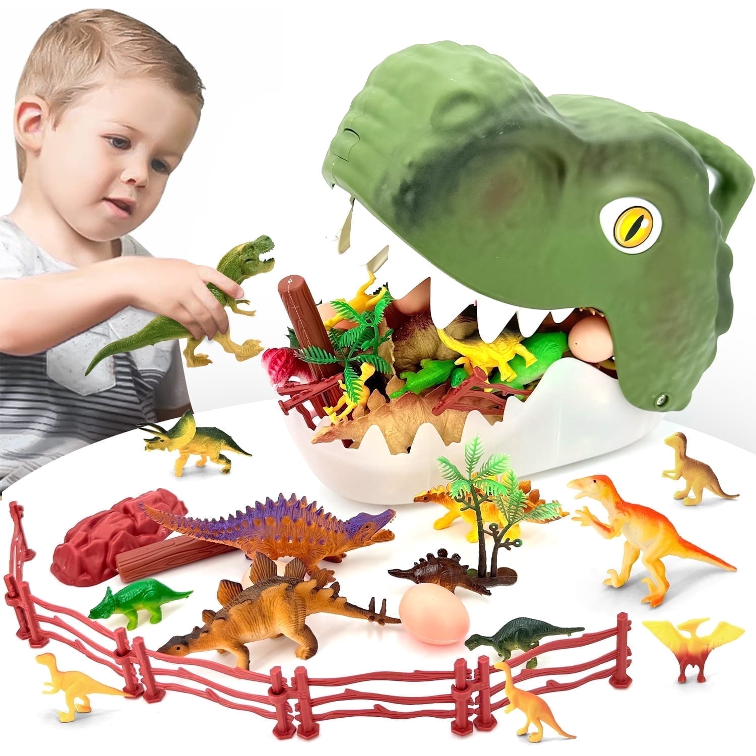 Style-Carry Dinosaur Toys for Kids 3-6 Years, 54Pcs Dinosaurs Figures ...