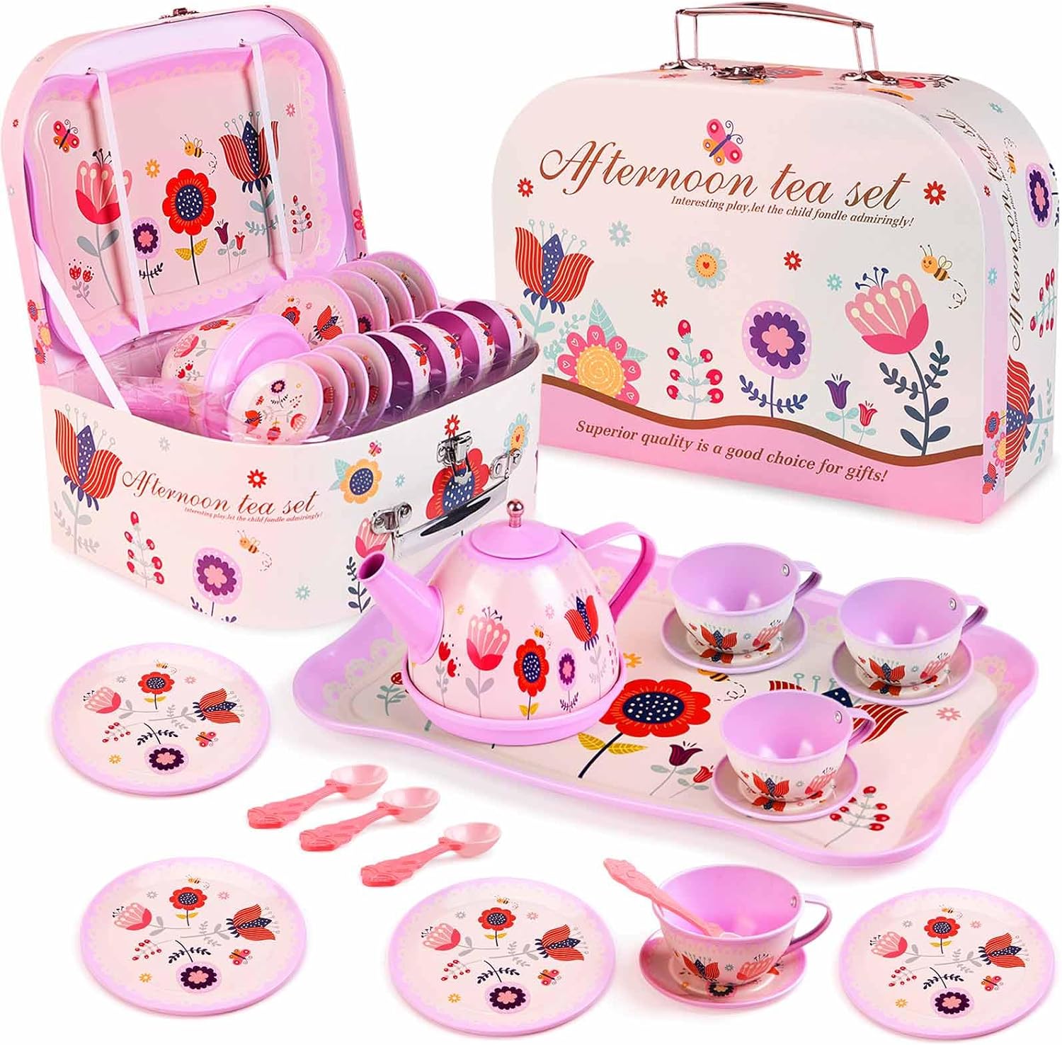 Butterfly Mini Toy Tea Set - Walmart.com
