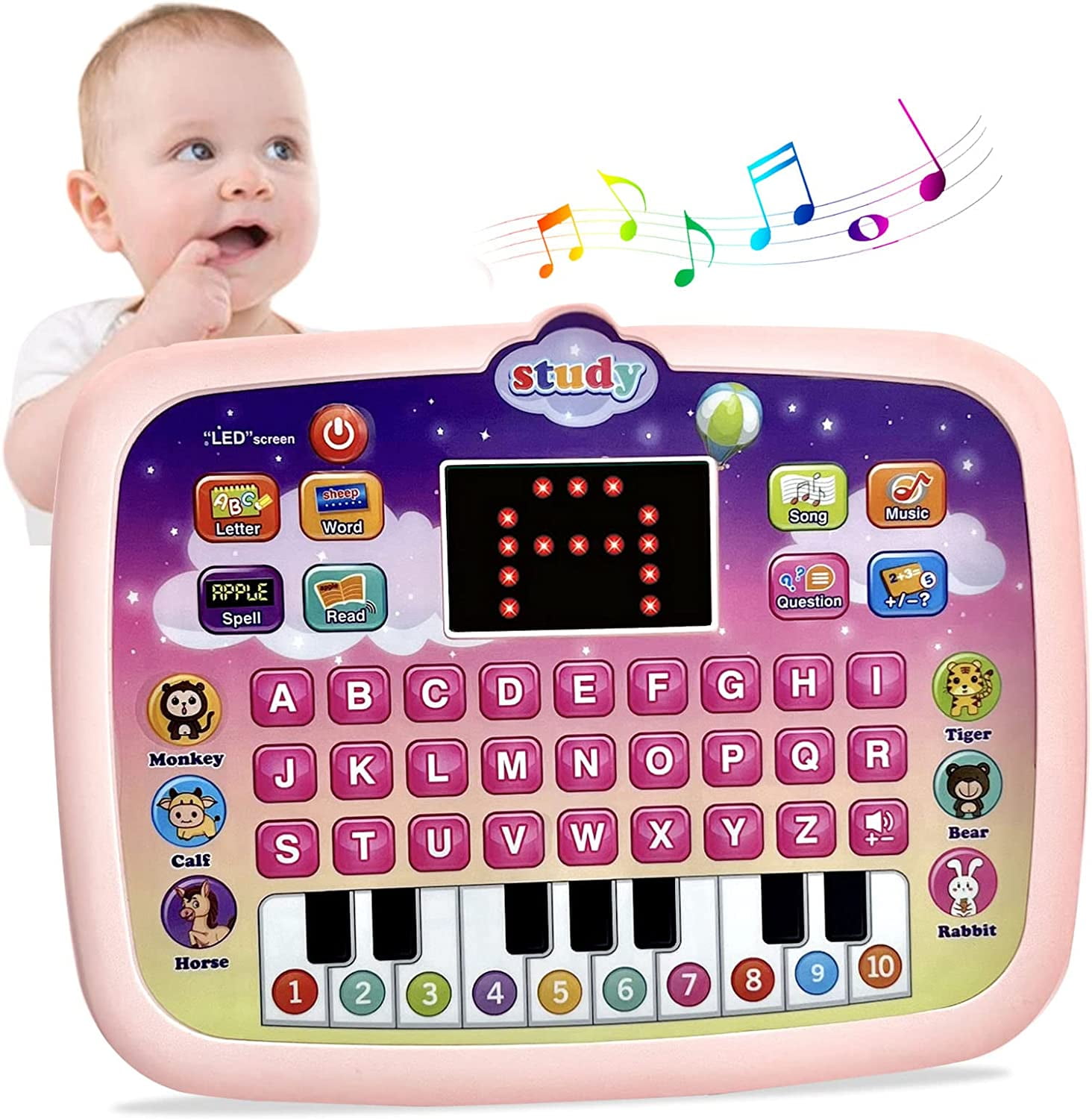 Style-Carry Tablet Toy for Toddlers 1-3, Educational Learning Toys ...