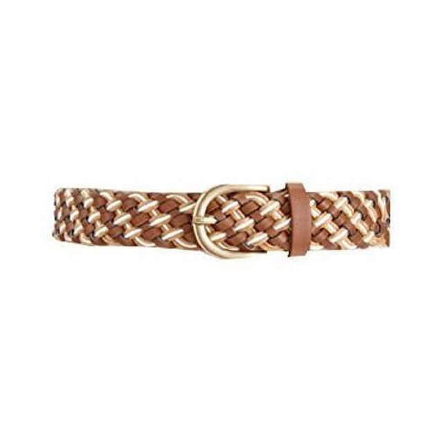 Style & Co. Multi Textured Woven Belt, Cognac, Small - Walmart Business ...