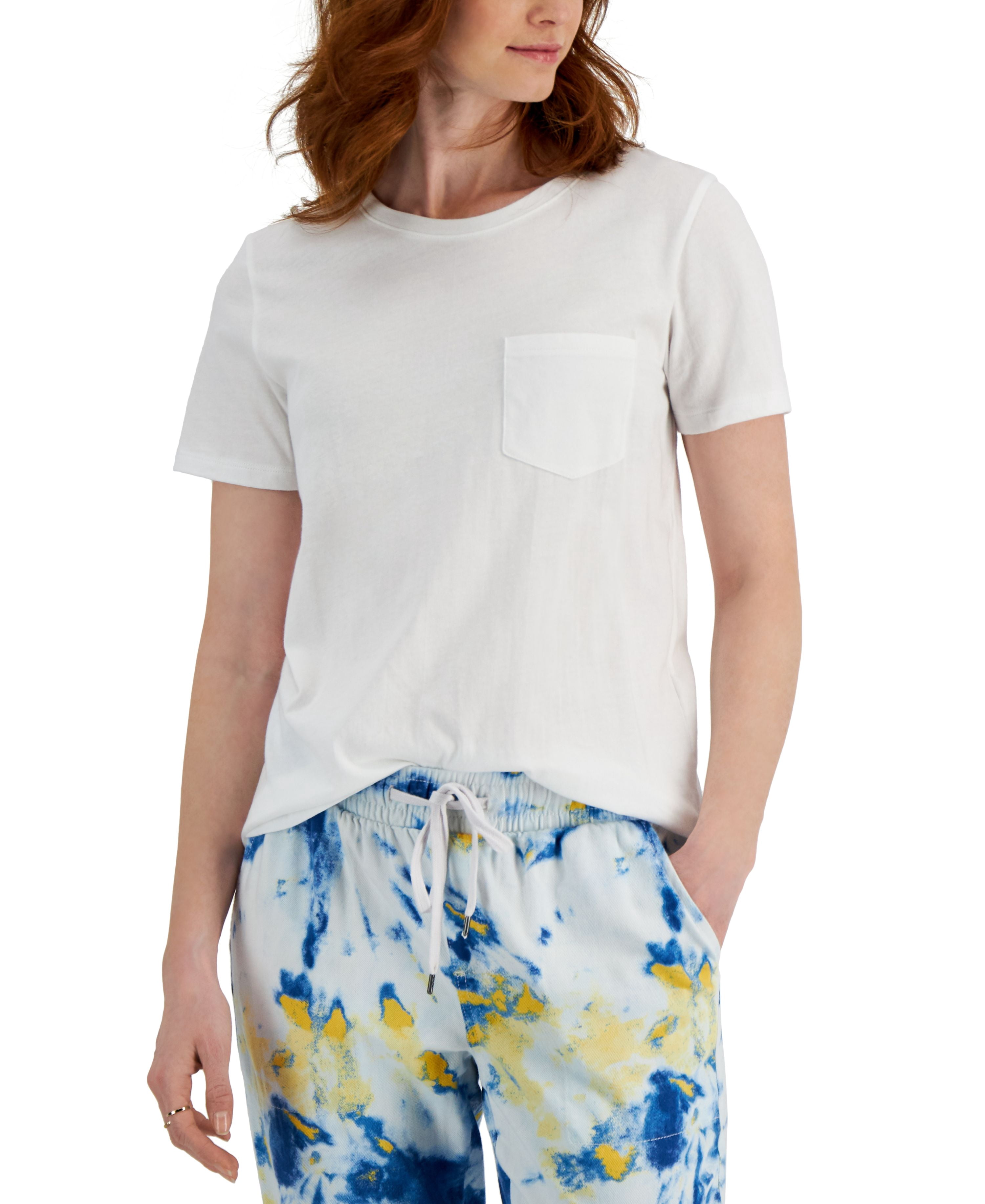 Style & Co Petite Cotton T-Shirt Bright White PM - Walmart.com