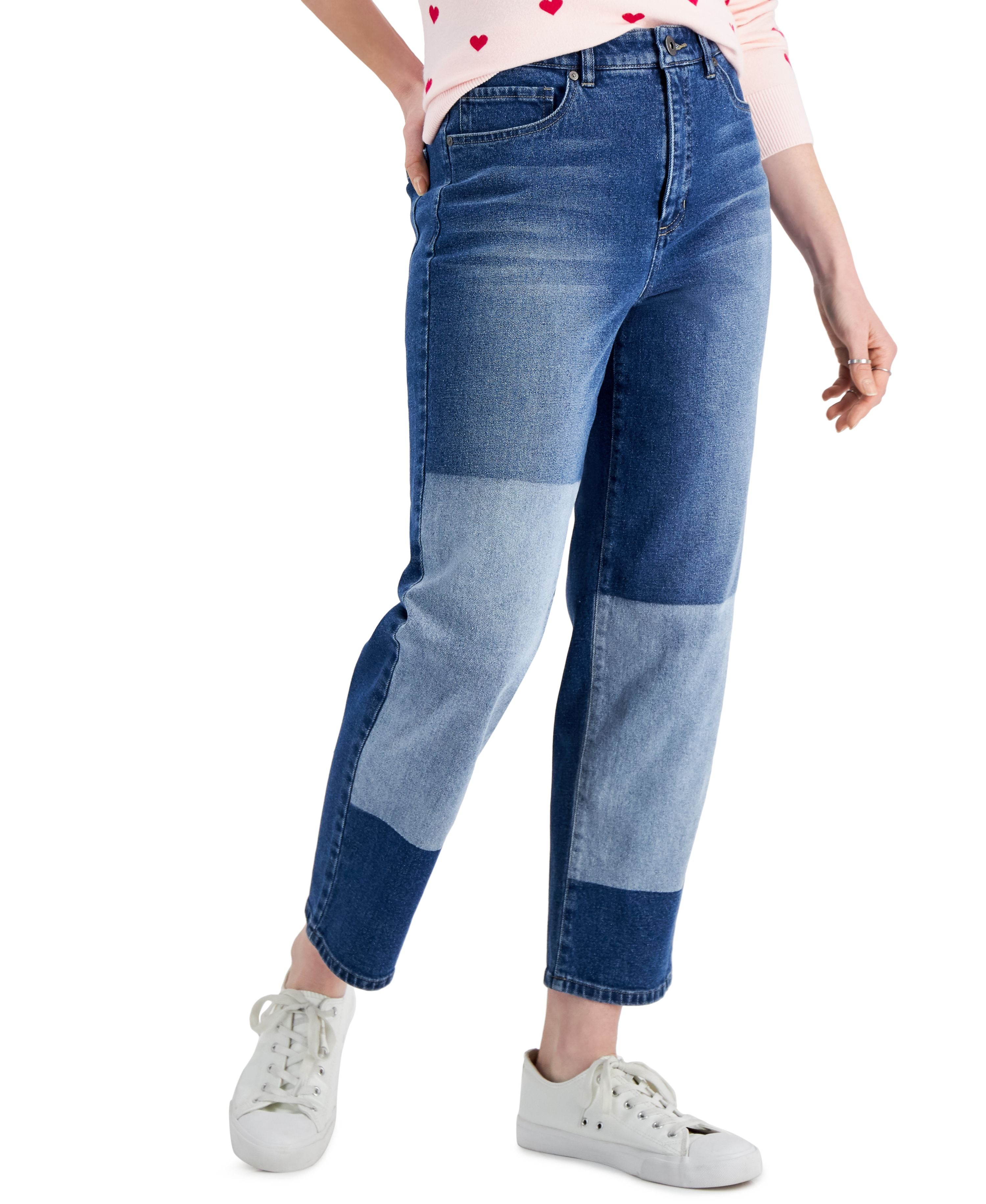 Style & Co Petite High Rise Vintage Classic Mom Jeans Shadow Wash 18P - Walmart.com