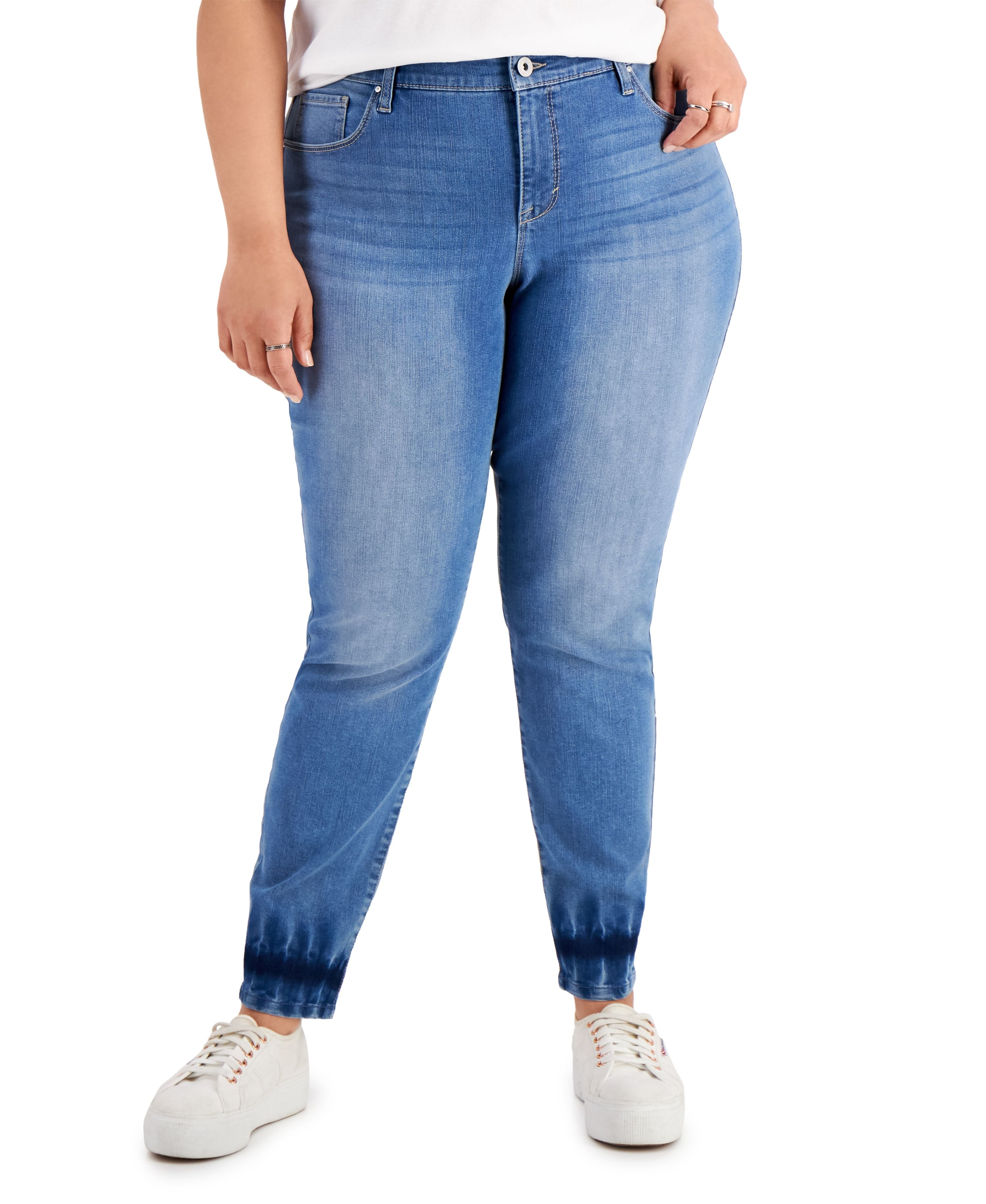 Style & Co Plus Size Mid Rise Curvy Skinny Jeans Babylon Wash 22W ...