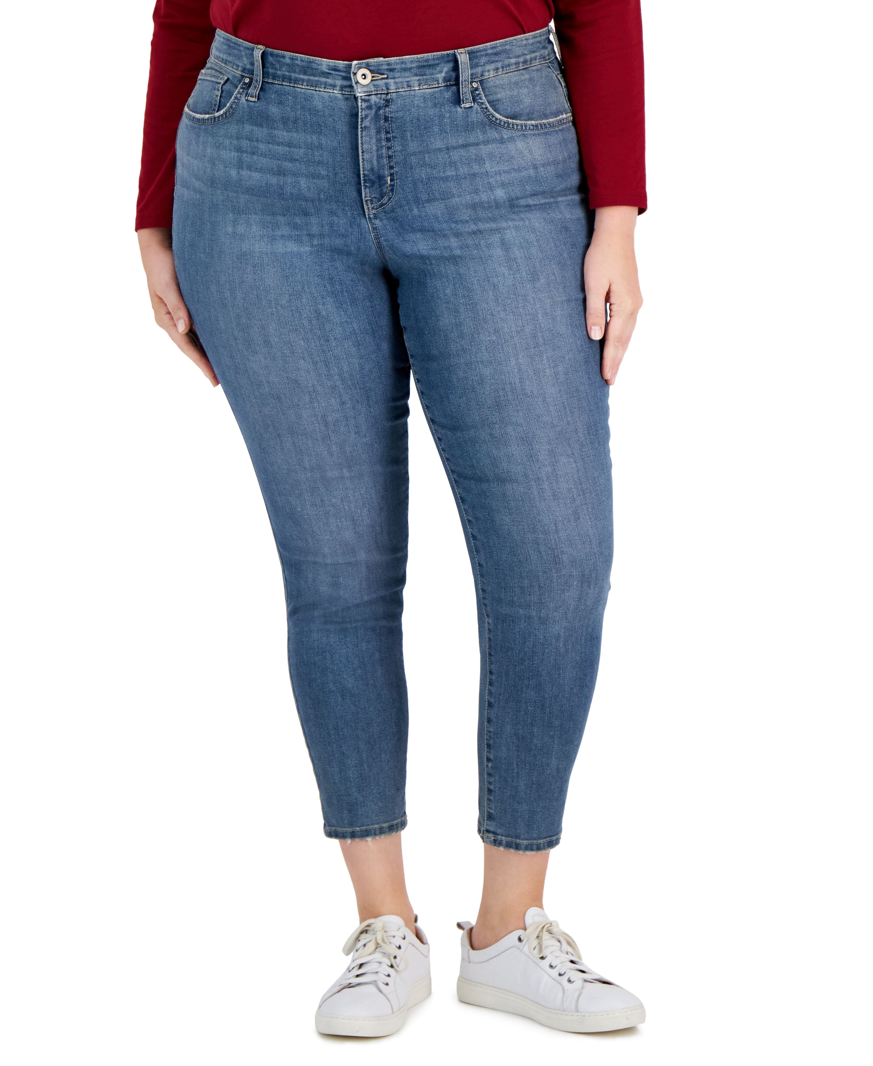 Style & Co Plus Size Mid Rise Curvy Skinny Jeans Forever 18W - Walmart.com