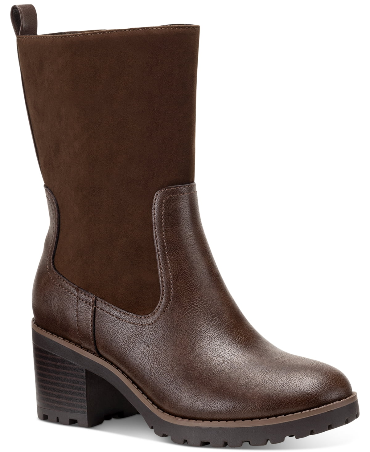 Style Co Skylarr Dress Booties Chocolate Micro Smooth 7M - Walmart.com
