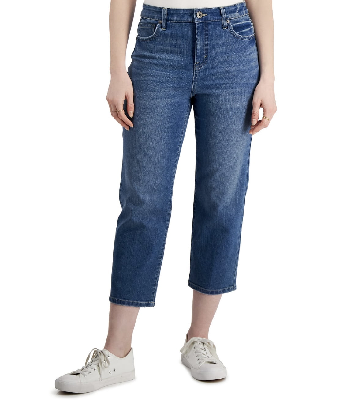Style & Co. Women's High-Rise Straight Crop Jeans Petite True One (True ...