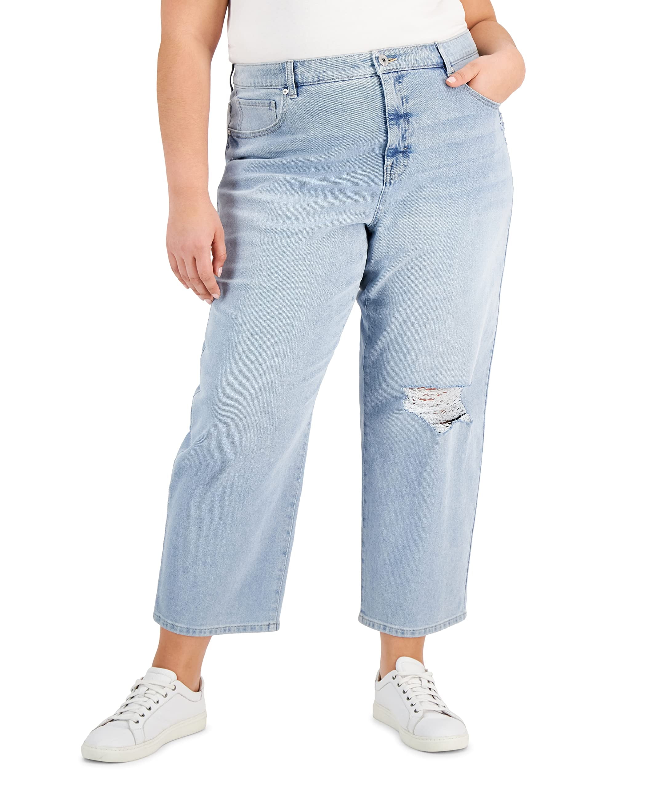 Style & Co Women's Plus Size High-Rise Mom Jeans Size 16W - Walmart.com