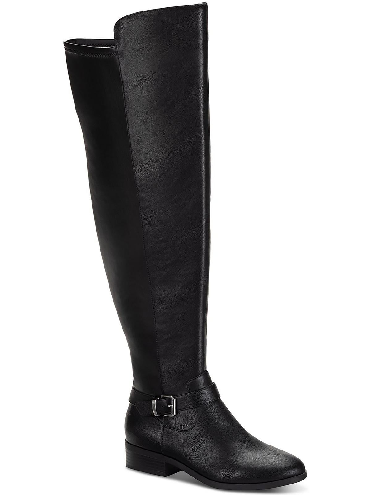 Style & Co. Womens Charlaa Faux Leather Buckle Over-The-Knee Boots ...