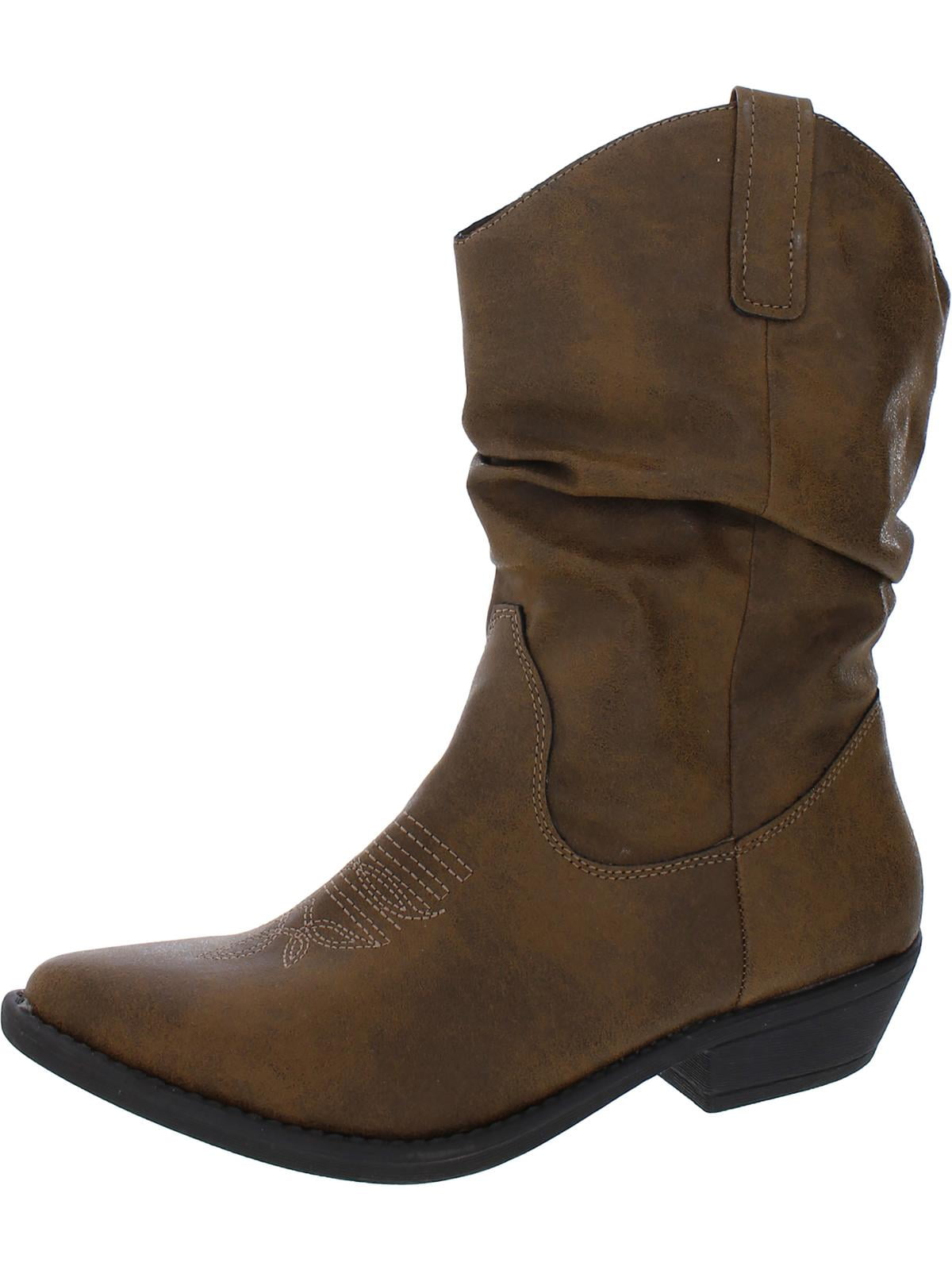 Style & Co. Womens Dannaa Faux Leather Slouchy Cowboy, Western Boots ...