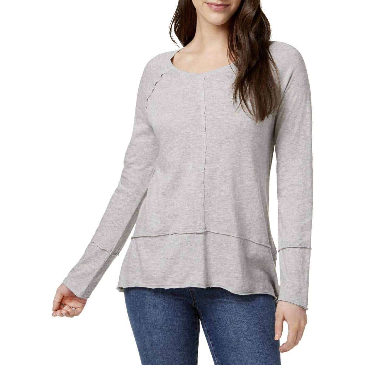 Style & Co. Womens Hi-Low Long Sleeves Tunic Top Gray S - Walmart.com