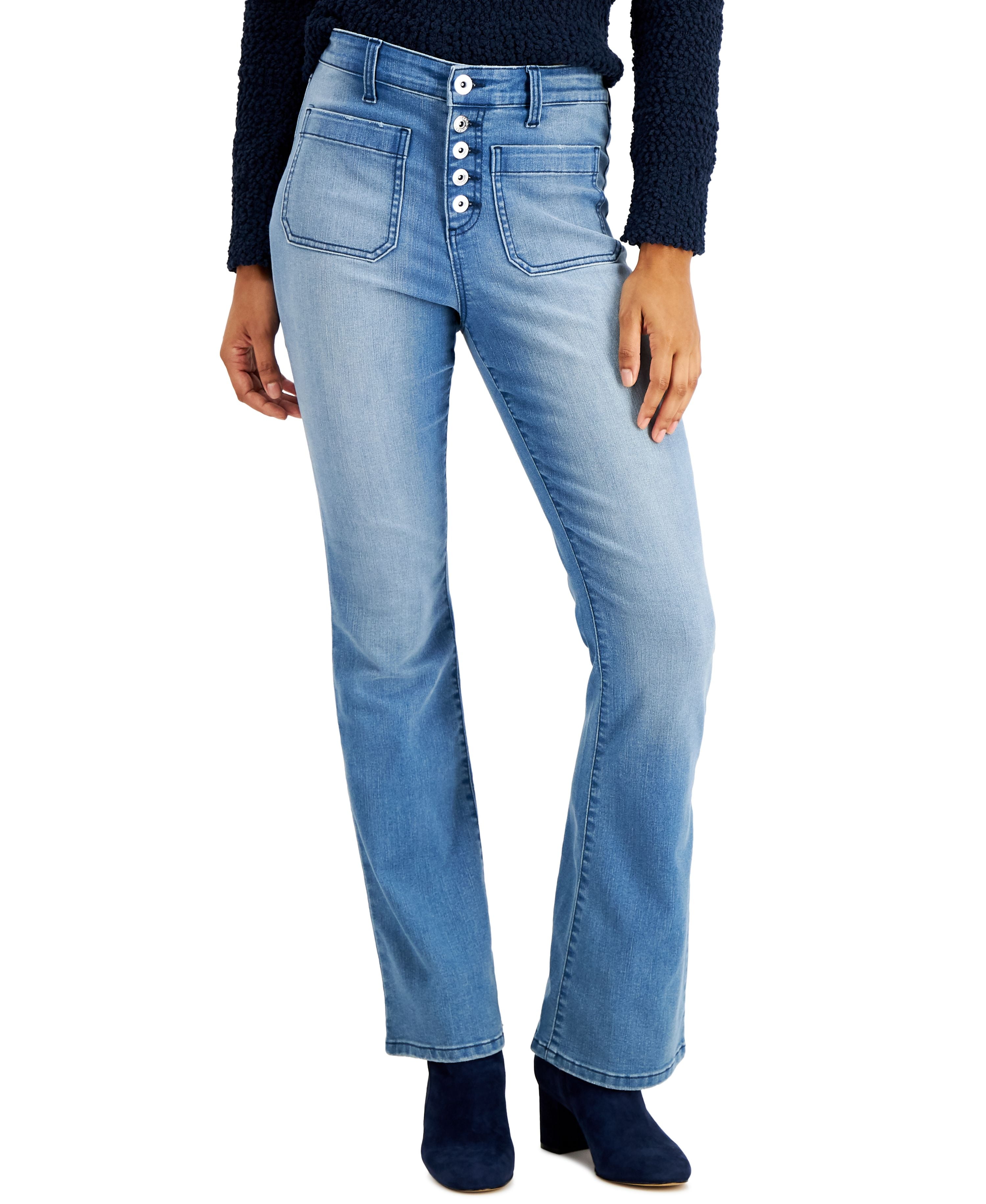 Style & Co Womens High Rise Bootcut Jeans Coastal Fog 16 - Walmart.com