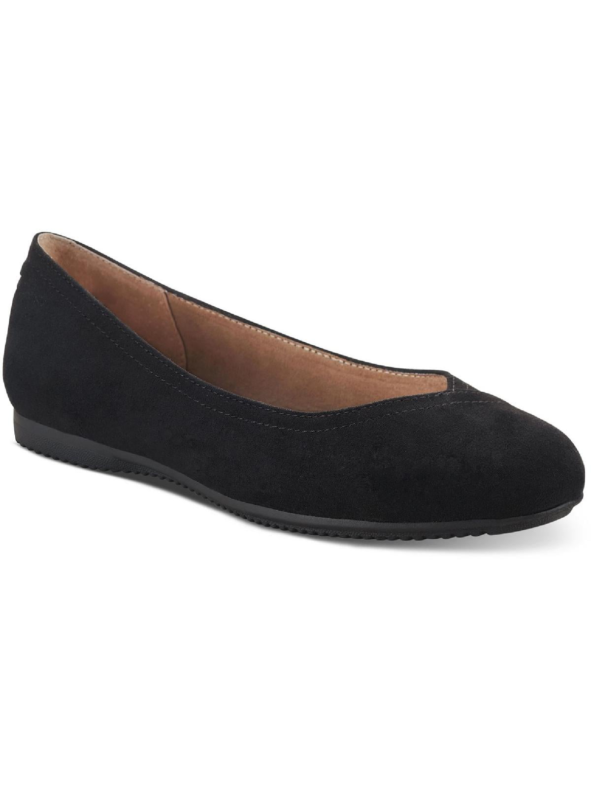 Style & Co. Womens Lydiaa Faux Suede Almond Toe Ballet Flats - Walmart.com