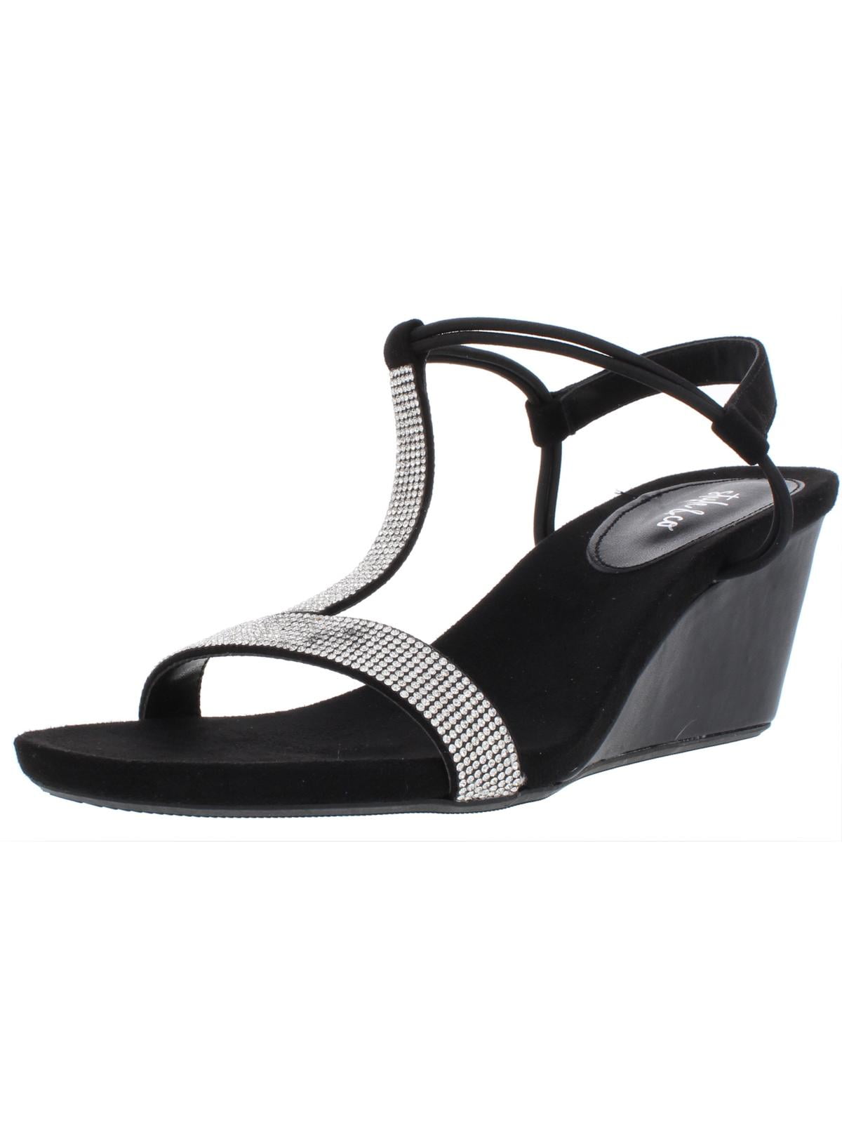 Style & Co. Womens Mulan2 Faux Suede T-Strap Wedges - Walmart.com