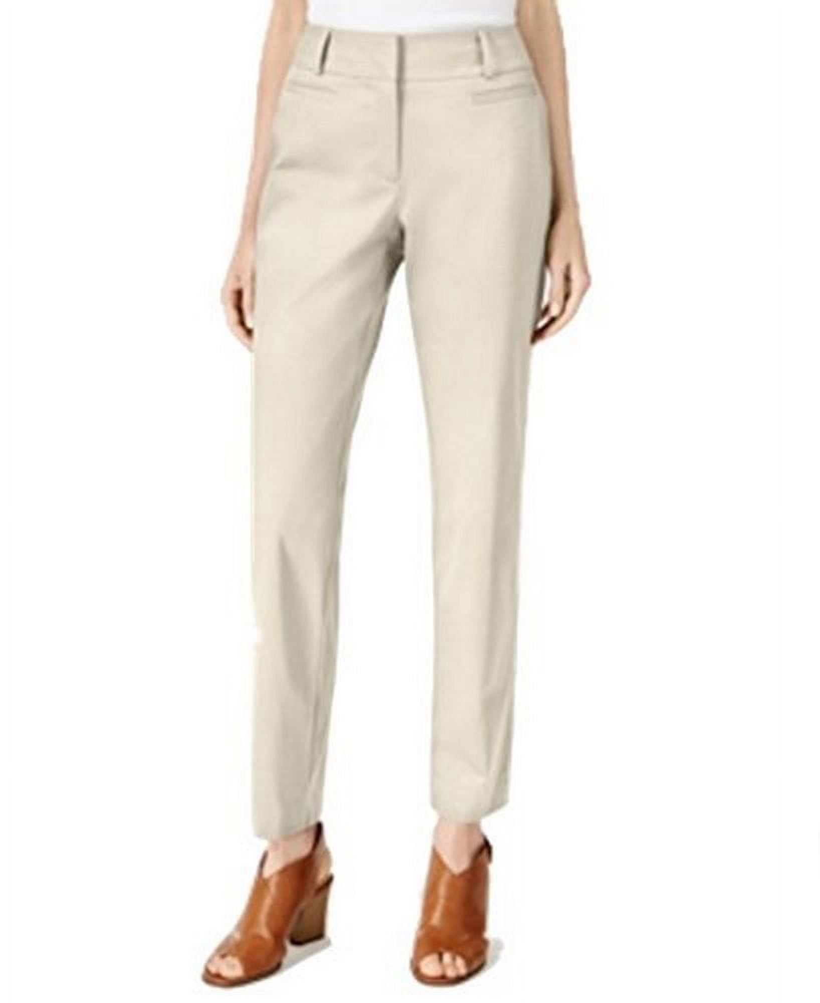 Style & Co. Womens Petites Mid-Rise Slim Fit Cropped Pants Stonewall 8P ...
