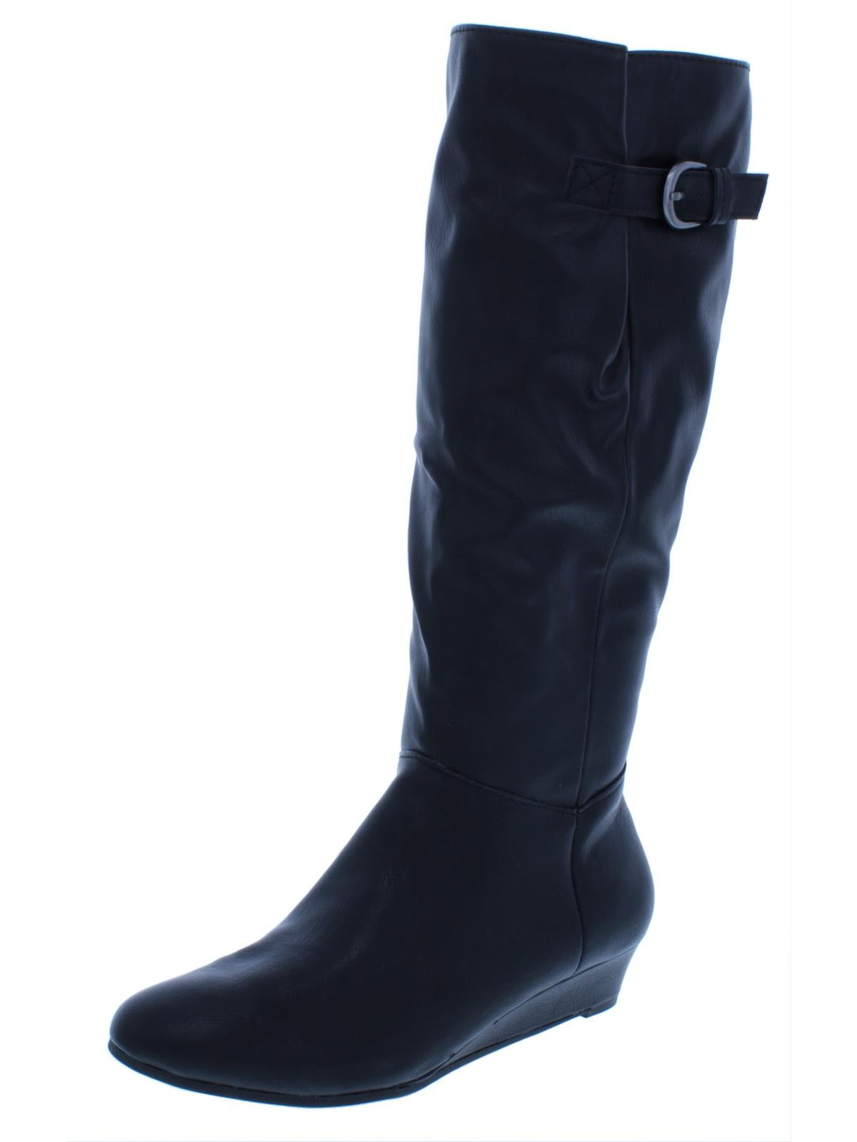 Style & Co. Womens Rainne Faux Leather Knee-High Riding Boots - Walmart.com