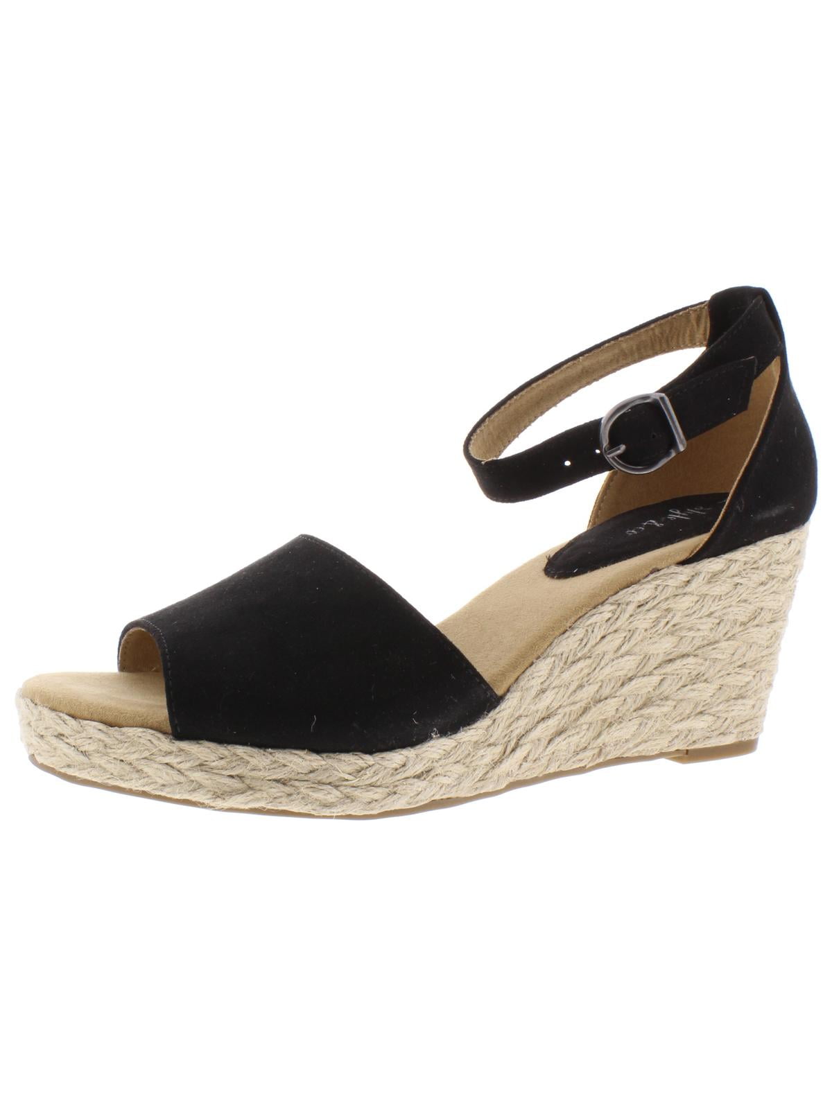 Style & Co. Womens Seleene Faux Suede Open Toe Wedge Sandals - Walmart.com