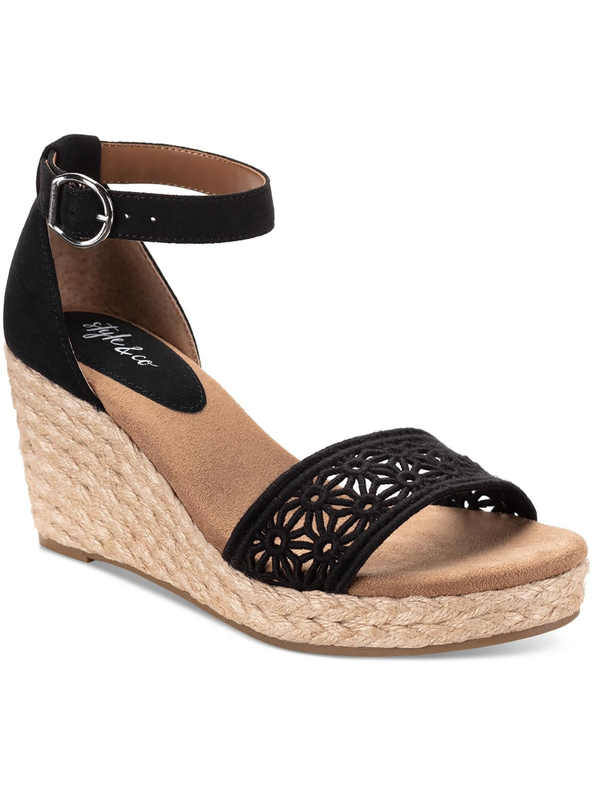 Style & Co. Womens Shirleyy Faux Suede Platform Wedge Sandals - Walmart.com