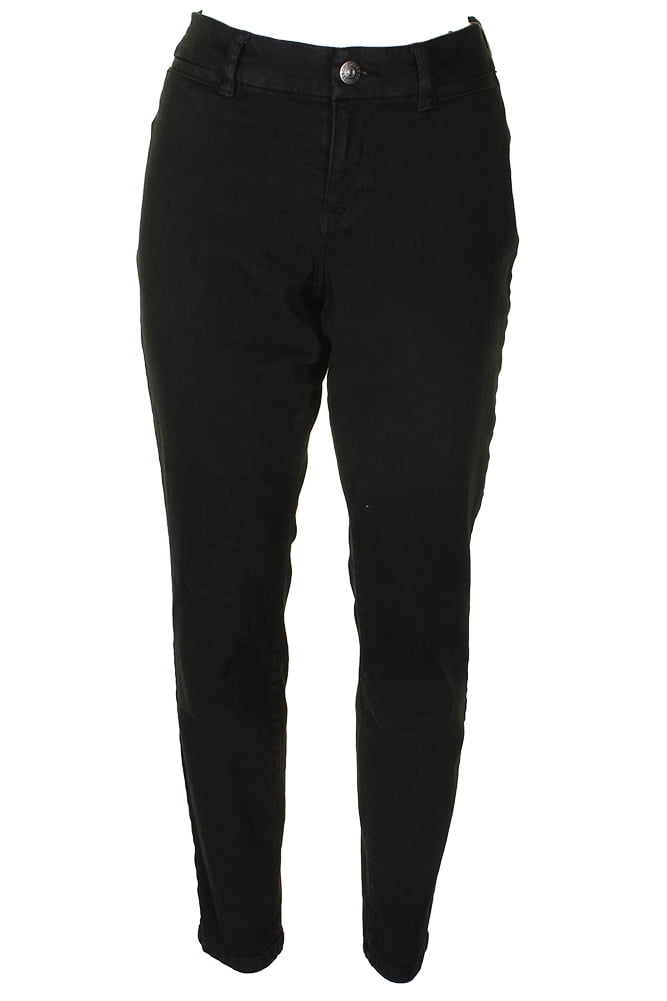 Style & Co. Womens Solid Skinny Fit Jeans, Black, 6 Regular - Walmart.com
