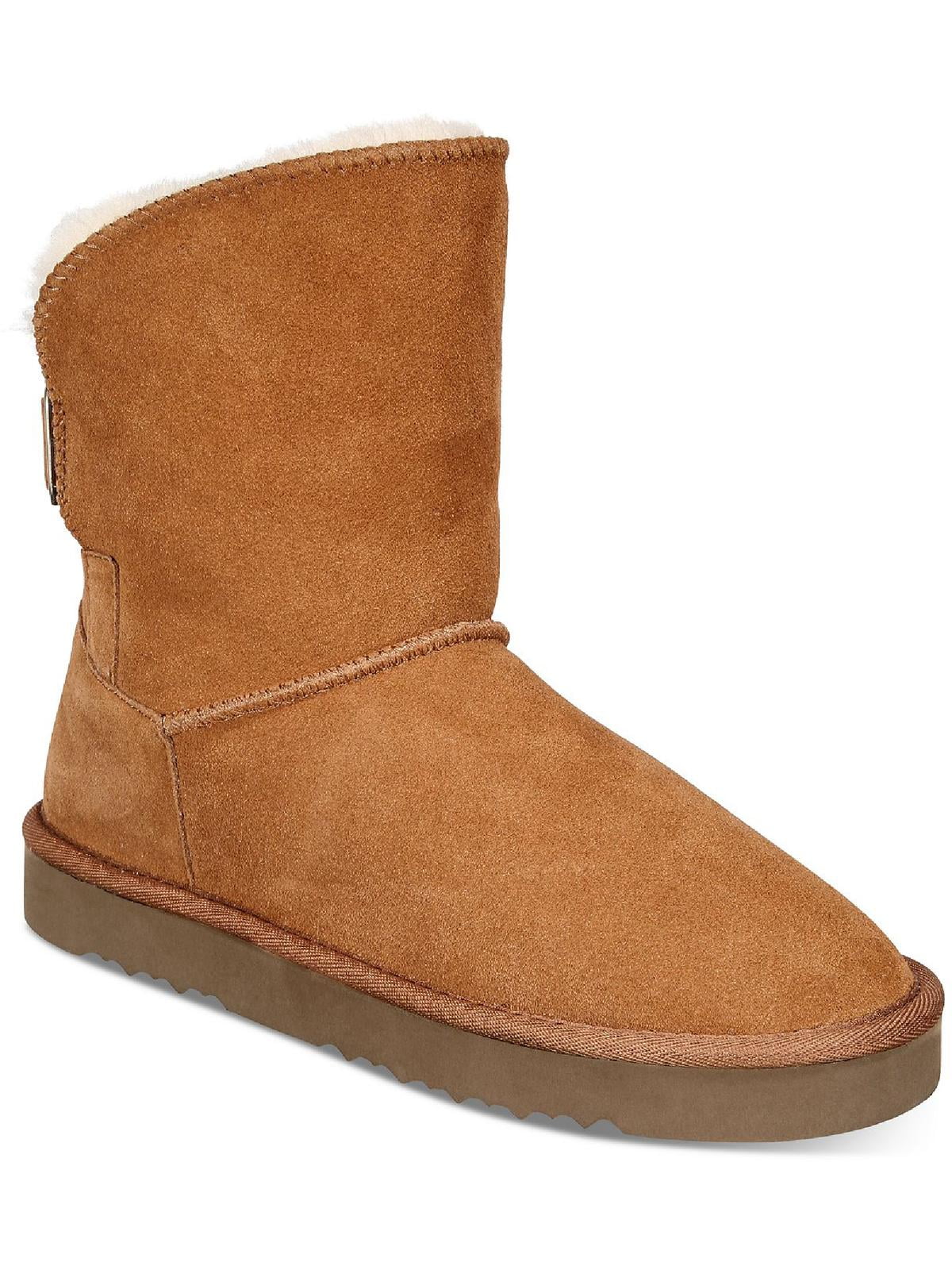Style & Co. Womens Teenyy Faux Fur Lined Suede Ankle Boots - Walmart.com