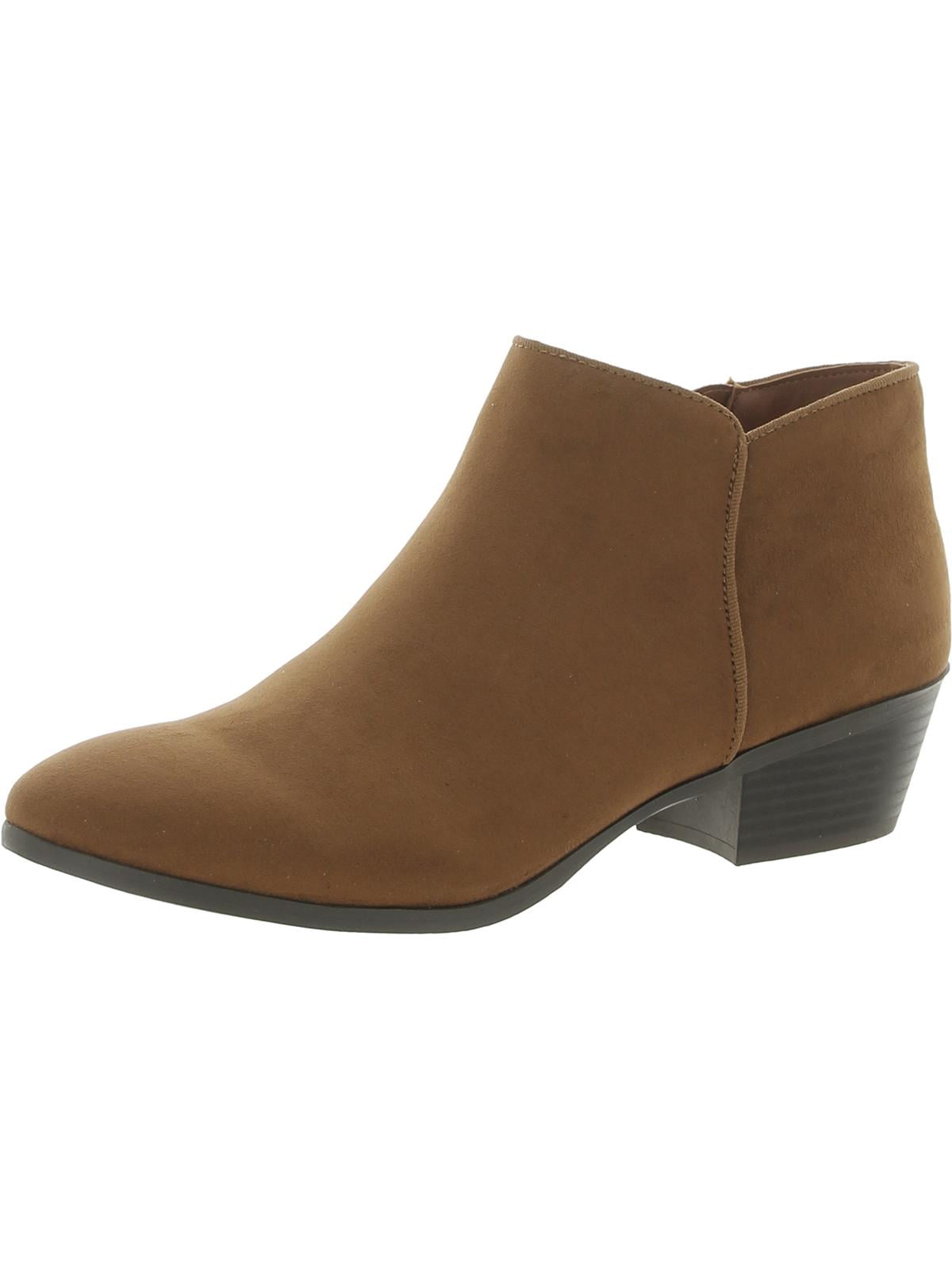 Style & Co. Womens Wileyy Faux Suede Comfort Booties - Walmart.com
