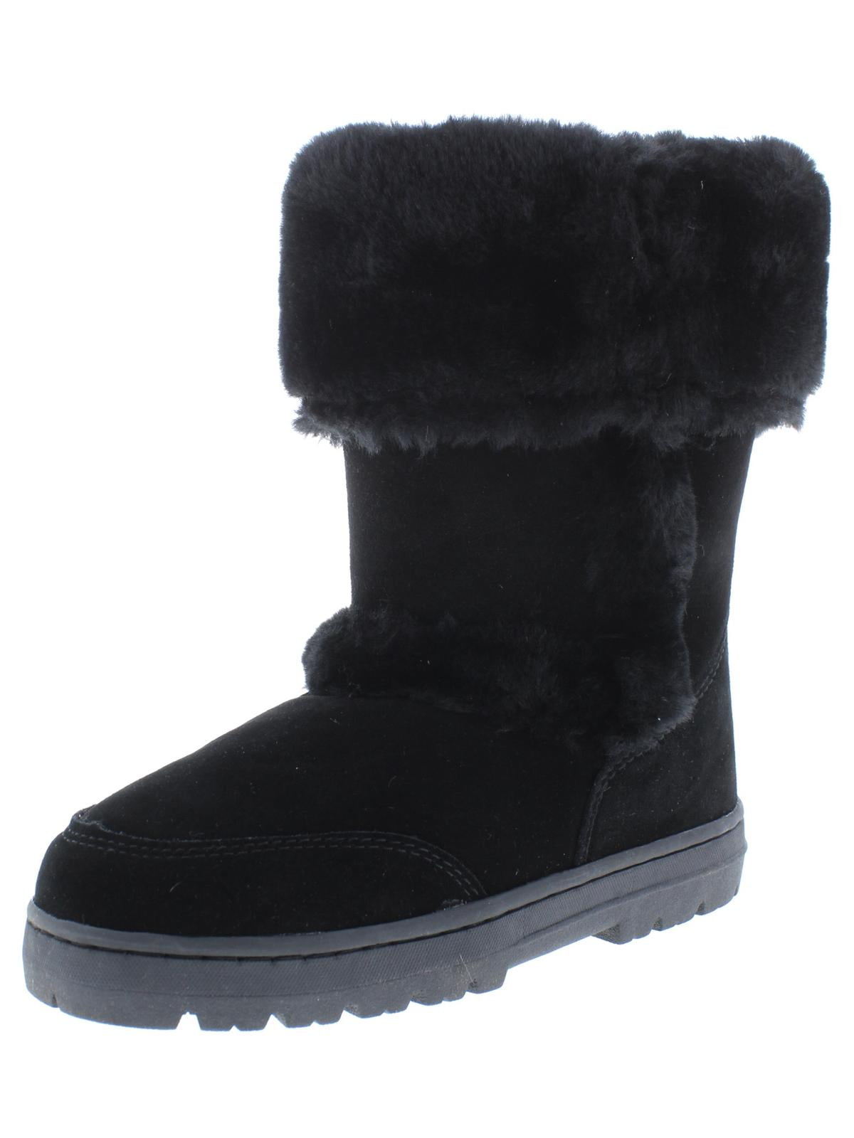 Style & Co. Womens Witty Suede Faux Fur Casual Boots - Walmart.com