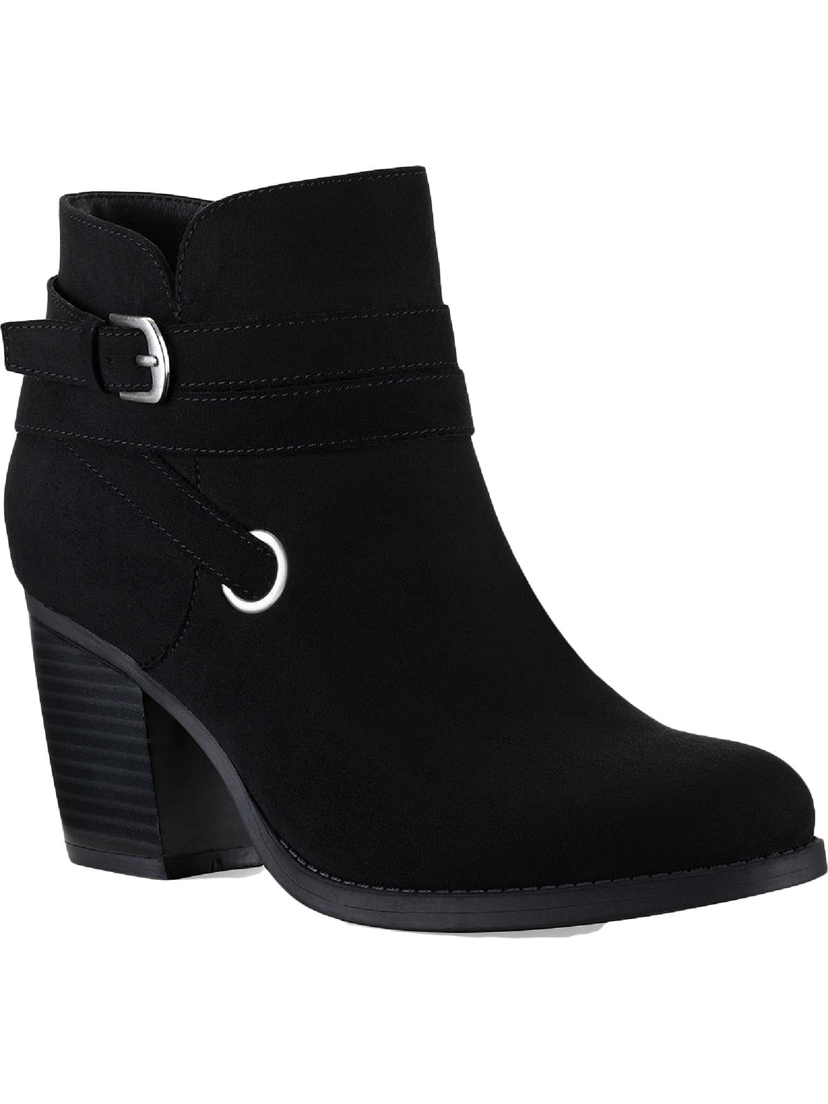 Style & Co. Womens Zolaa Faux Suede Block Heel Ankle Boots - Walmart.com