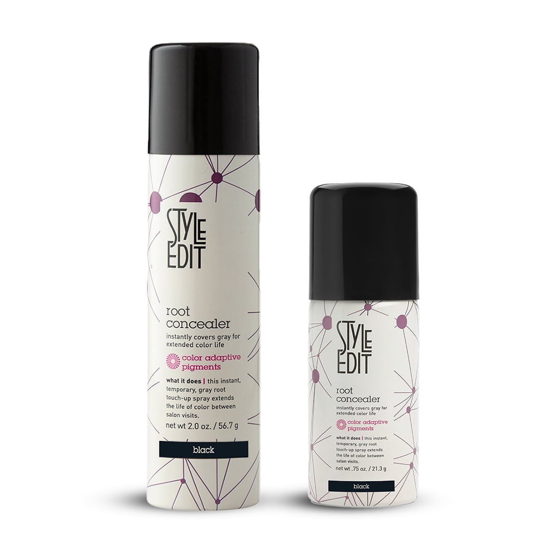 Style Edit Root Concealer Spray + Travel Size Concealer Spray Black 2. ...