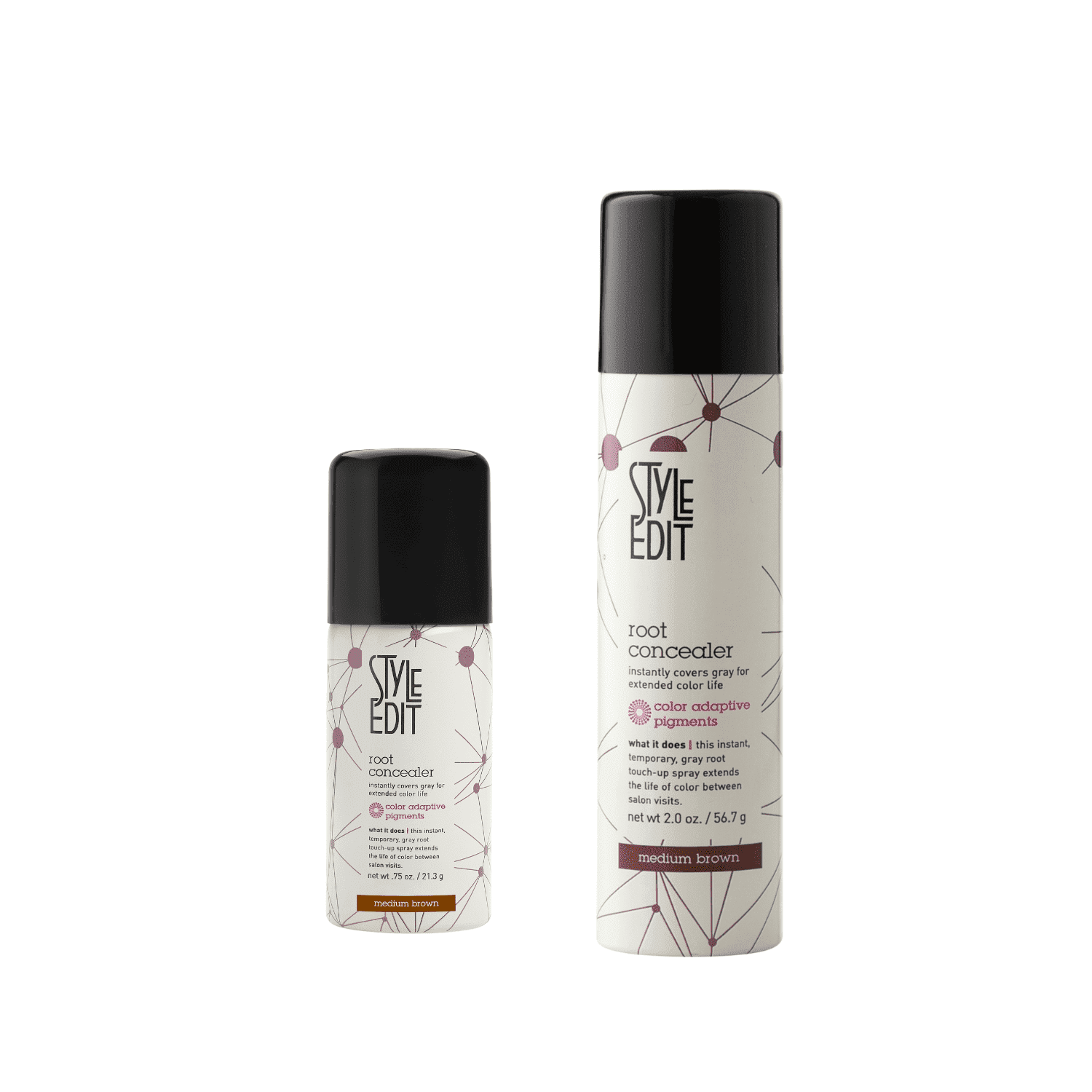 Style Edit Root Concealer Spray + Travel Size Concealer Spray Medium ...