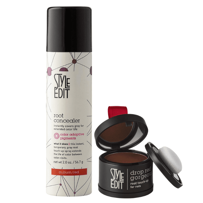 Style Edit Root Touchup Powder + Root Concealer Spray Dark Red 2.13 oz ...