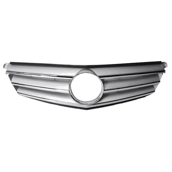 Style Front Radiator Grille Silver Horizontal Billet Design-Sport Style ...