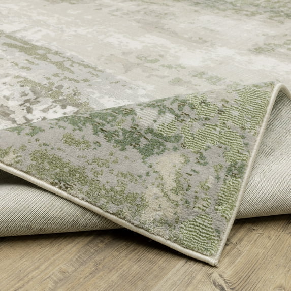 Style Haven Caldon Contemporary Abstract Area Rug Beige/ Green 2'3" X 7 ...